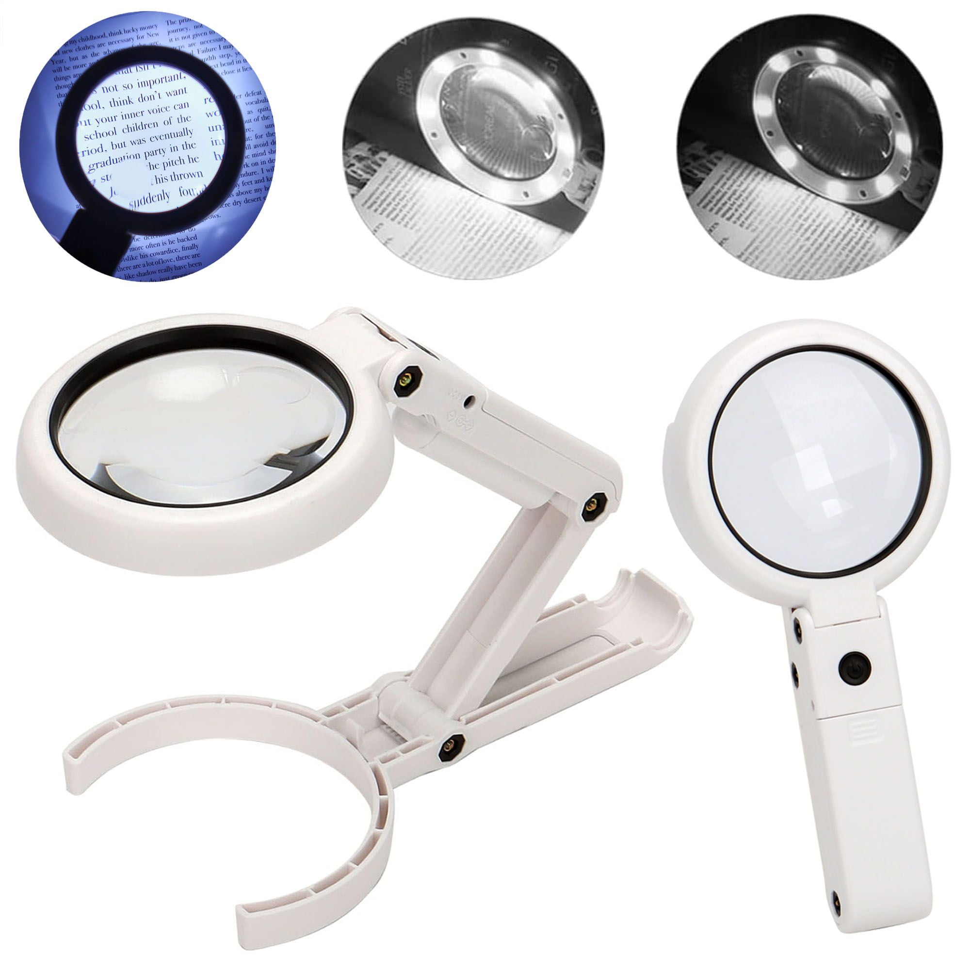 Deago Magnifying Glass with Light and Stand - 2 in 1 Handsfree ...