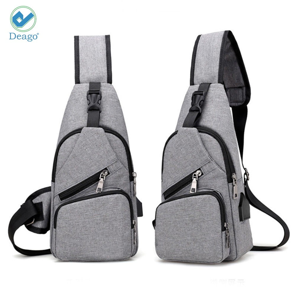 Deago Men's BackPack with Chest Pack, Messenger Bag, Casual, Travel ...