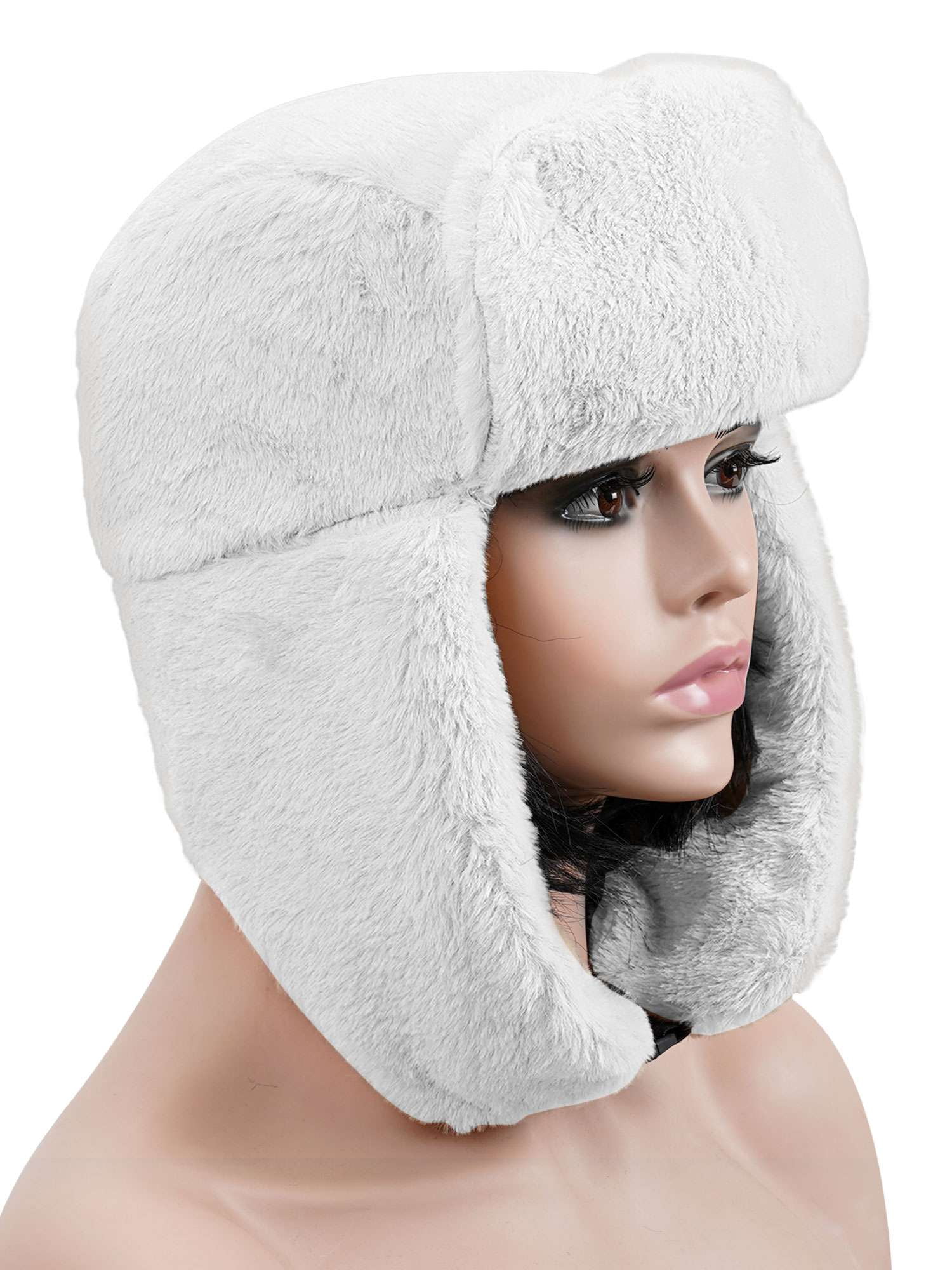 Deago Men Women Winter Warm Plush Ushanka Russian Hat Windproof Trapper ...