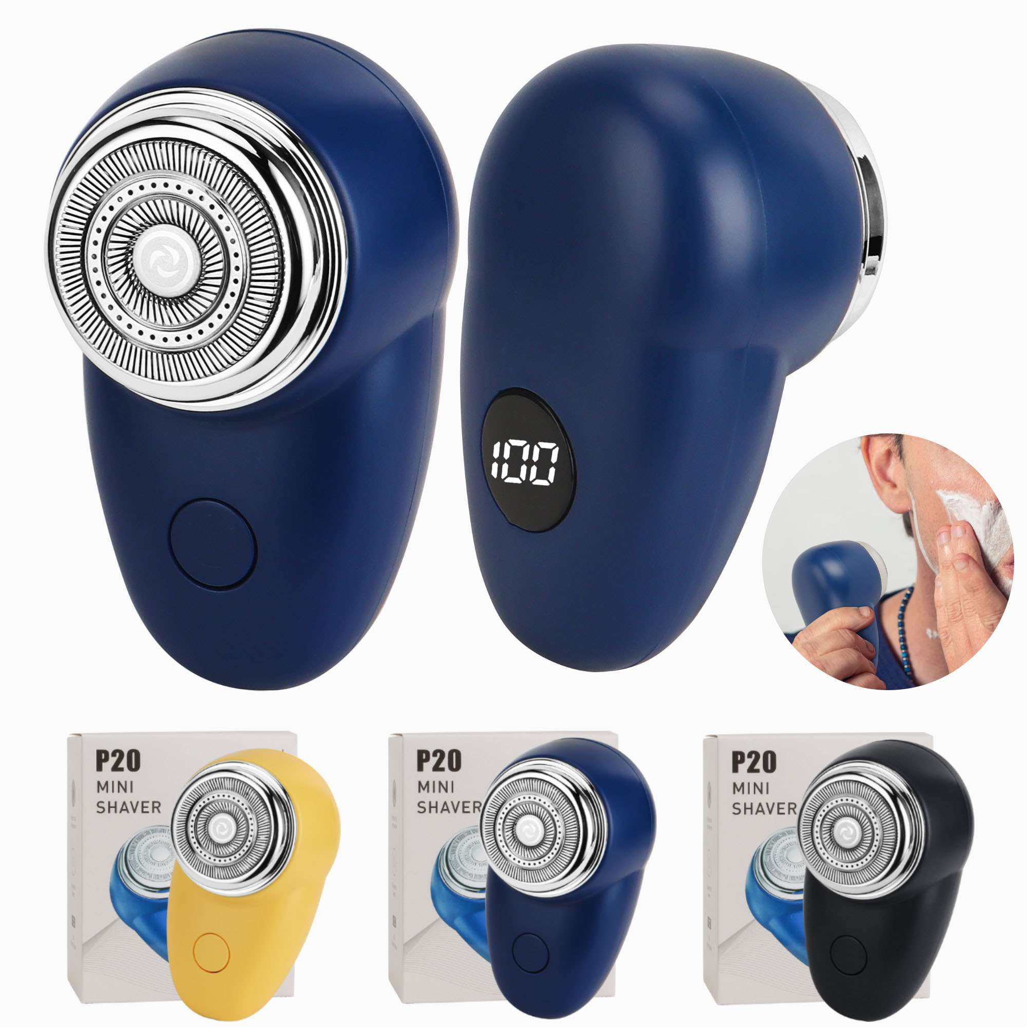 Deago Mini Portable Electric Travel Shaver - Pocket Size Washable USB ...