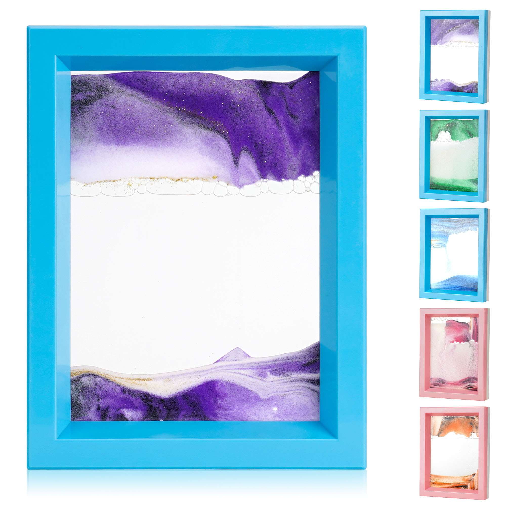 Deago Moving Sand Art Liquid Motion Bubbler Flowing Sand Art Picture ...