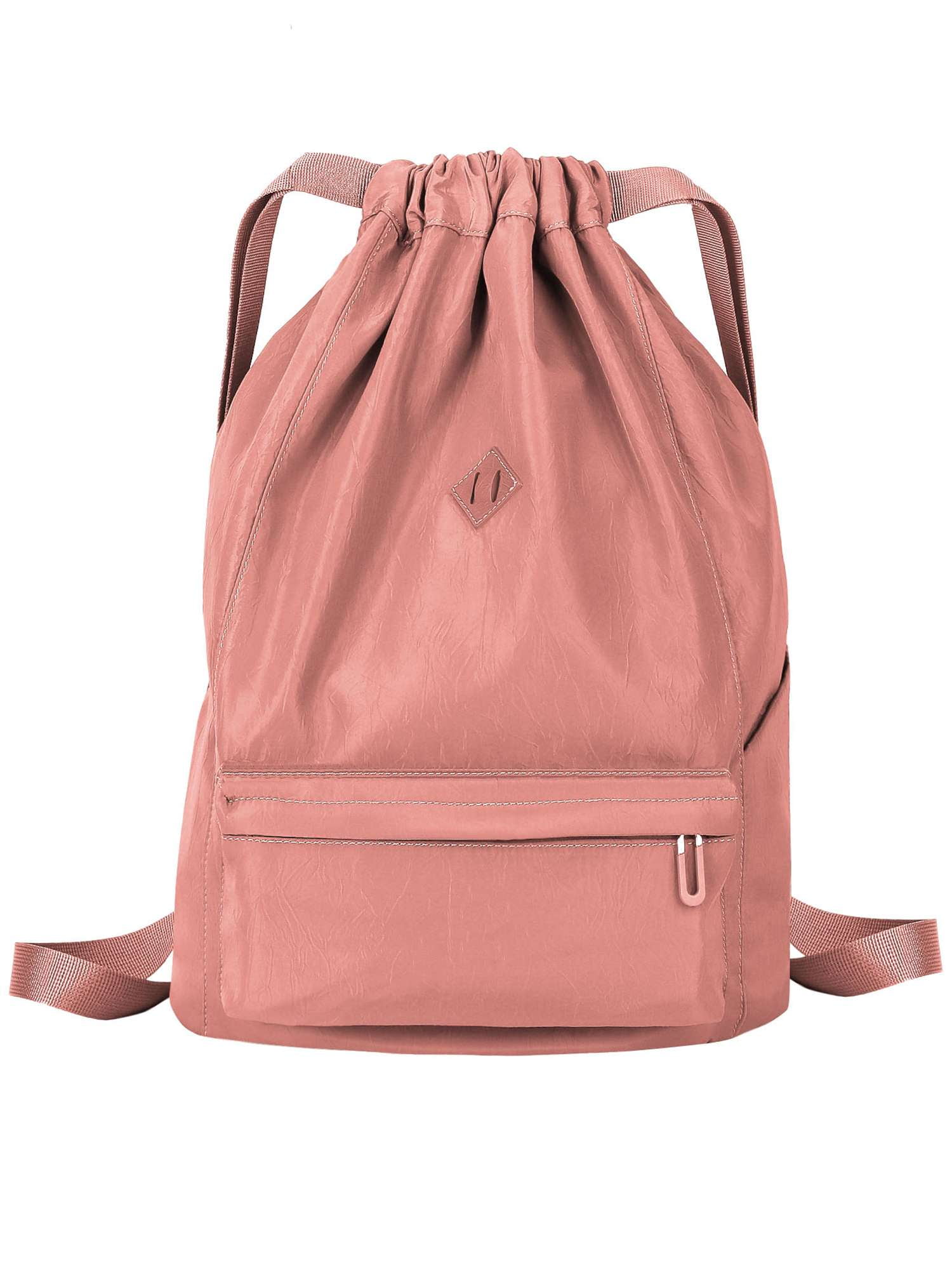 Deago Nylon Drawstring Backpack Sports Gym Bag for Men Women Waterproof ...