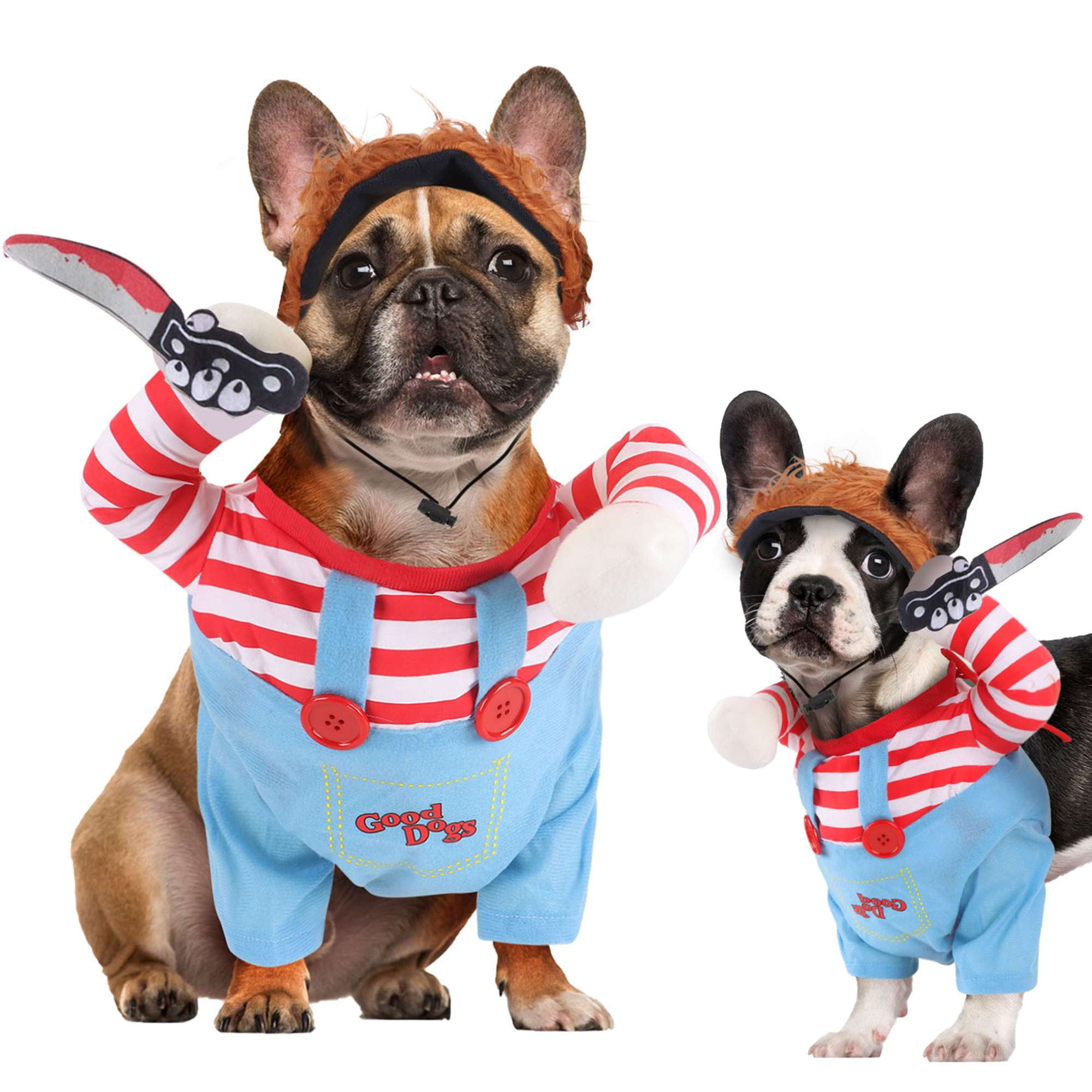 Deago Pet Costumes for Dogs Cats, Funny Puppy Chucky Costume Cosplay ...