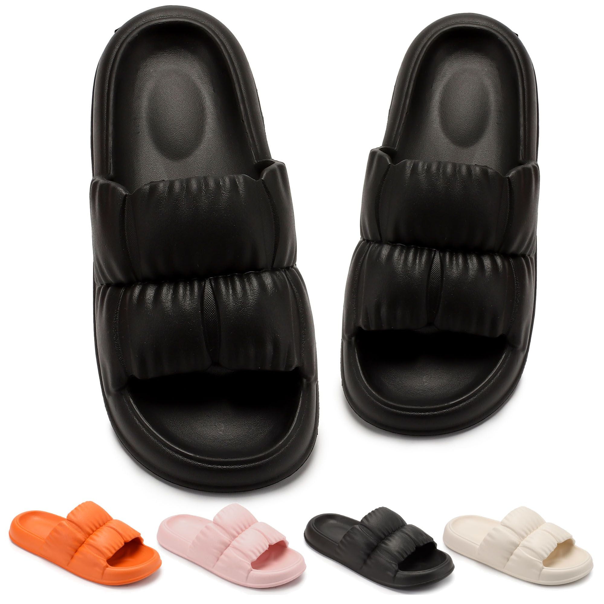 Deago Cloud Pillow Slippers for Indoor & Outdoor, Non-Slip Quick Drying ...
