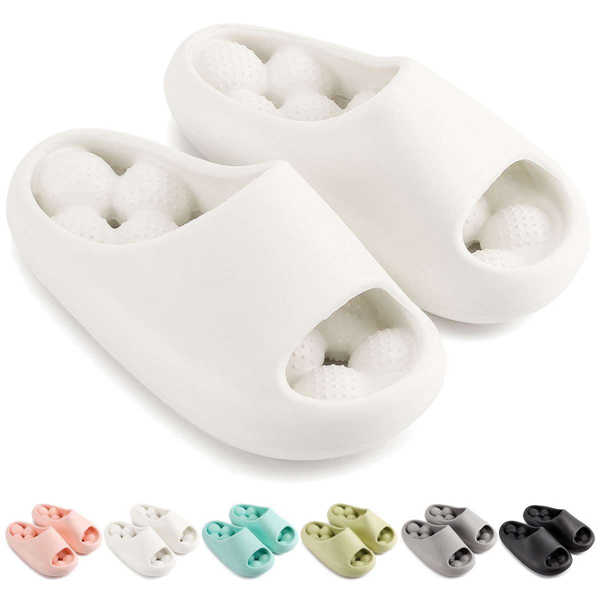 Deago Pillow Slippers for Women and Men Massage Bubble Clouds Slippers ...