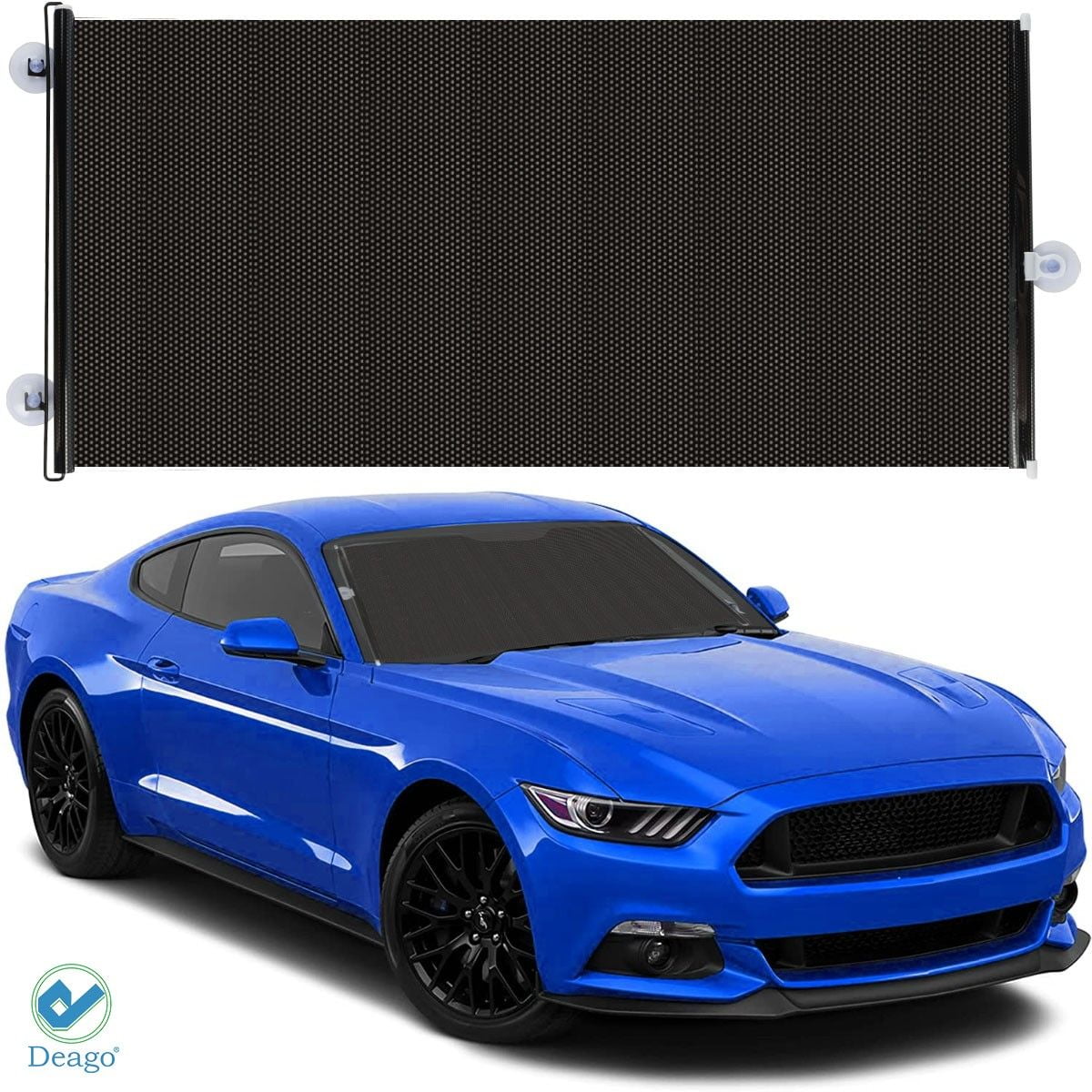 Deago Retractable Windshield Sun Shade for Car UV Rays Reflector Auto ...