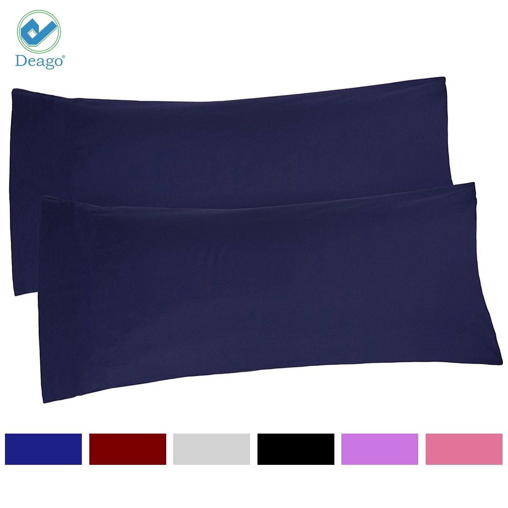Deago Set of 2 Ultra Soft Long Pillow Cases Body Pillowcases Cover ...