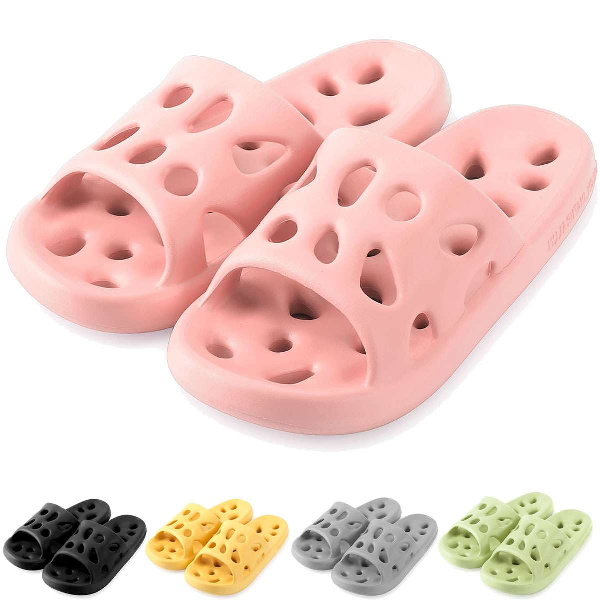 Deago Shower Slippers for Men Women Quick Drying Bathroom Slippers with ...