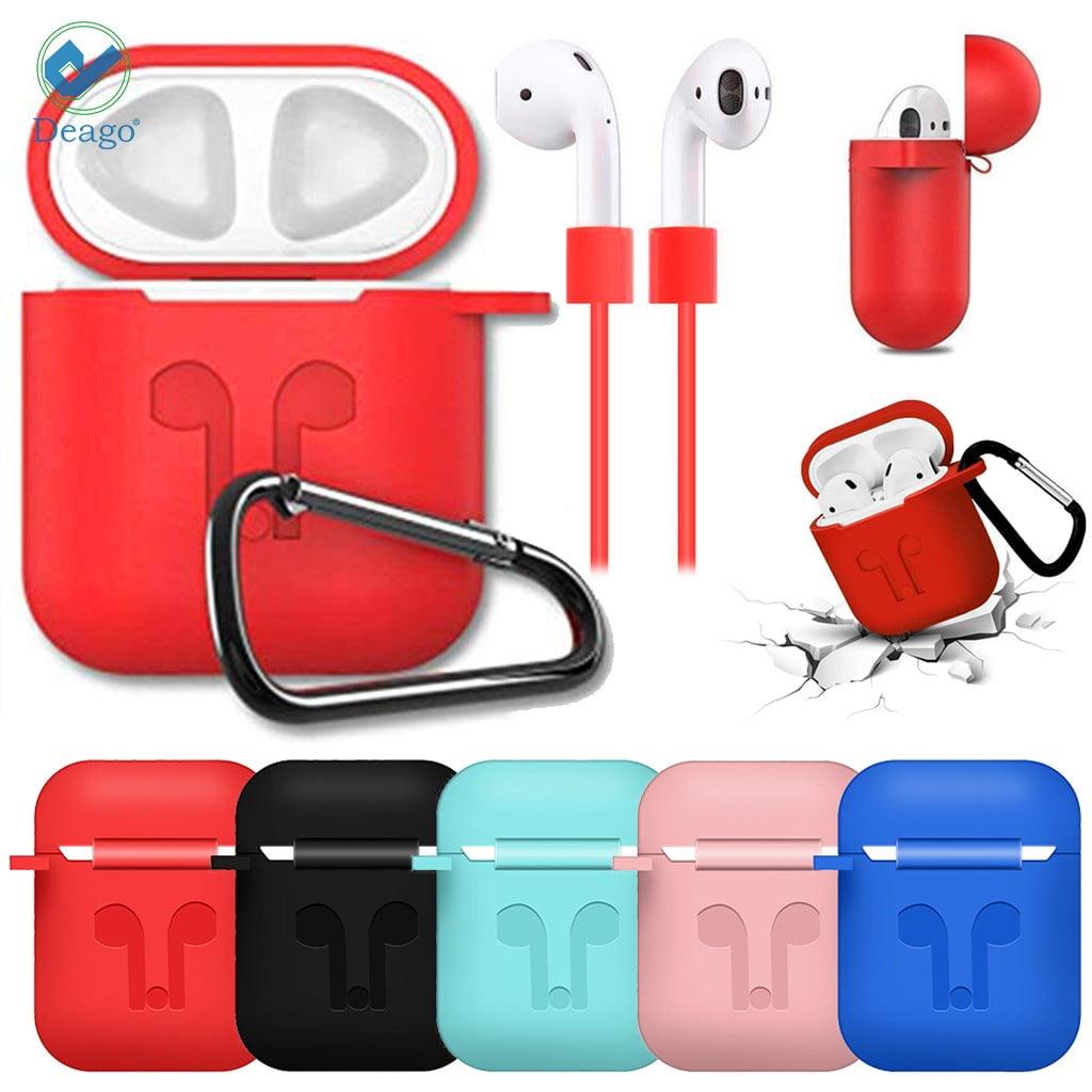 Deago Silicone AirPods Case Shockproof Earphone Box Protector Sleeve ...