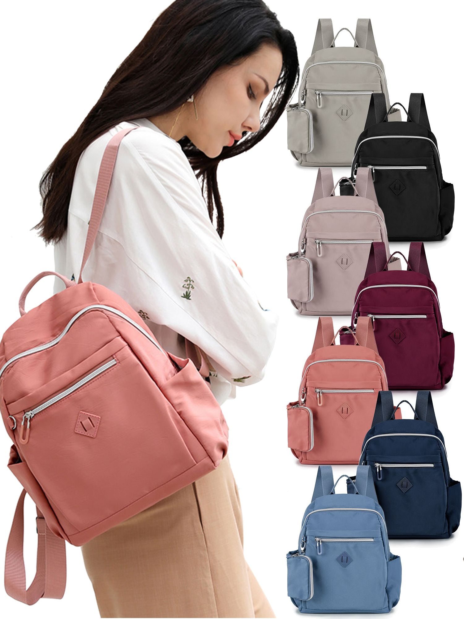 "Deago Small Nylon Backpack, Waterproof Lightweight Daypack Travel Bag ...