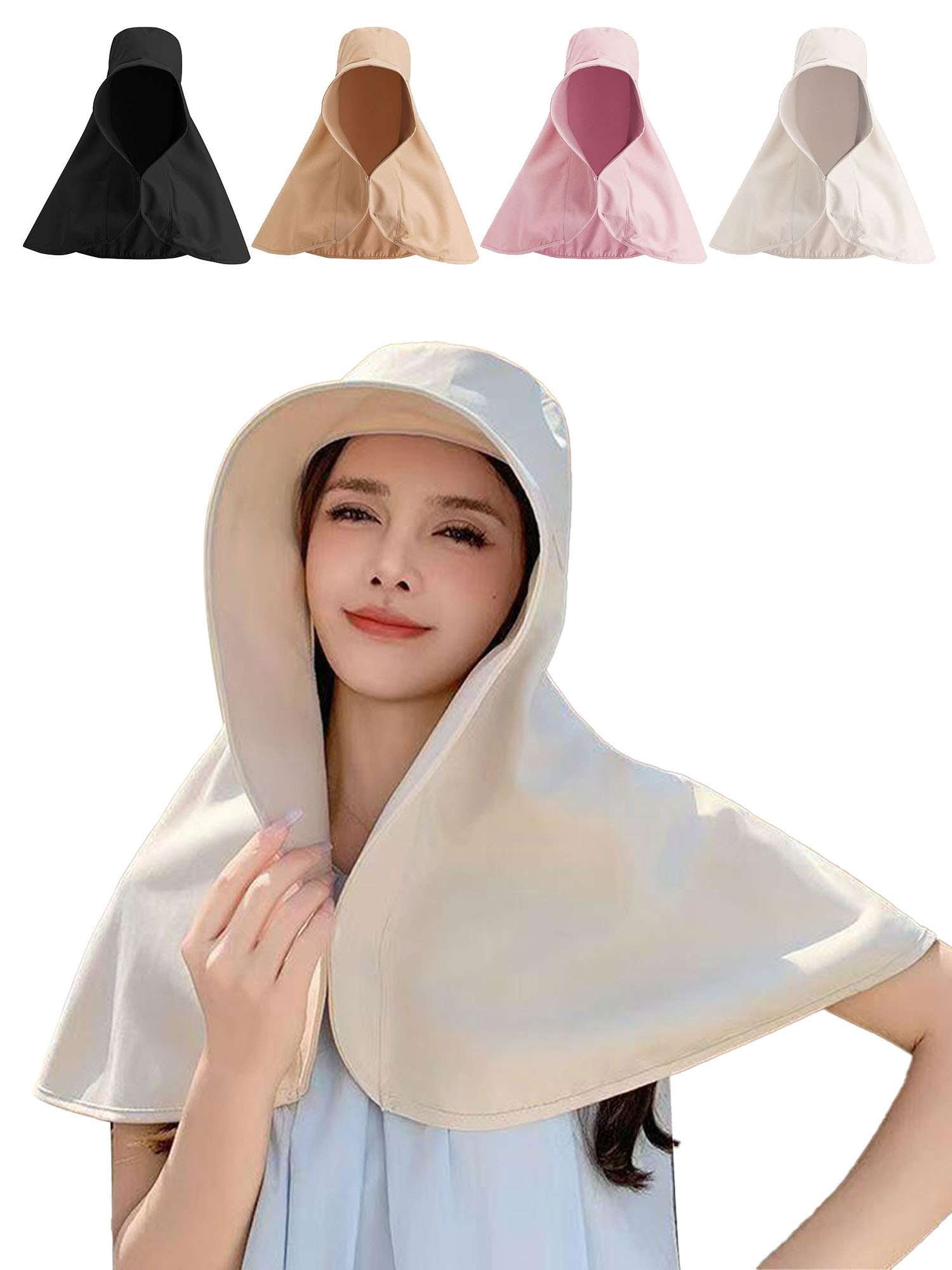 Deago Sun Hats for Women Sun Protection Wide Brim Shawl with Neck Flap ...