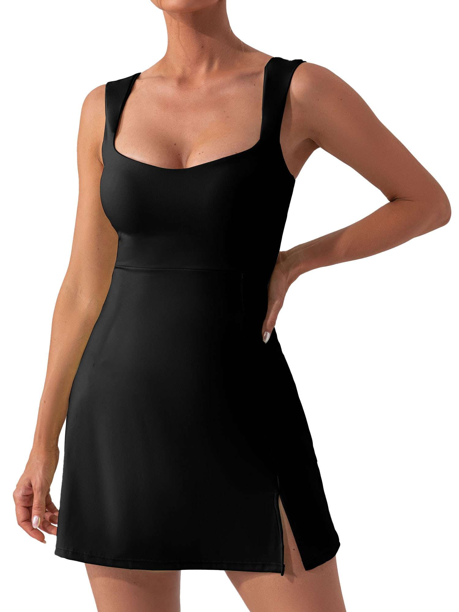 Deago Tennis Dress for Women Athletic Dress with Built-in Bra Womens ...