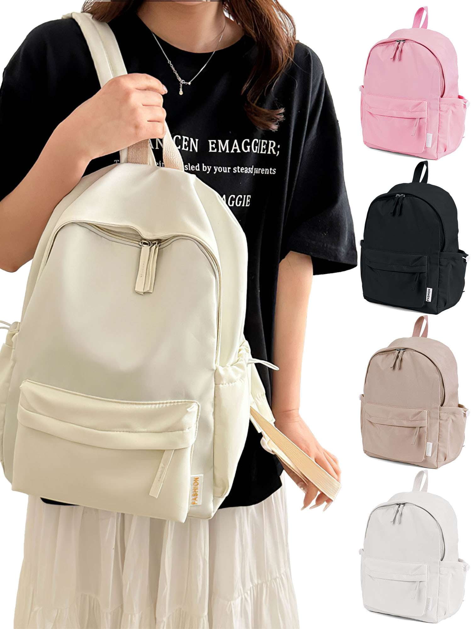 Deago Travel Backpack for Women Men Lightweight Casual High School Bag ...