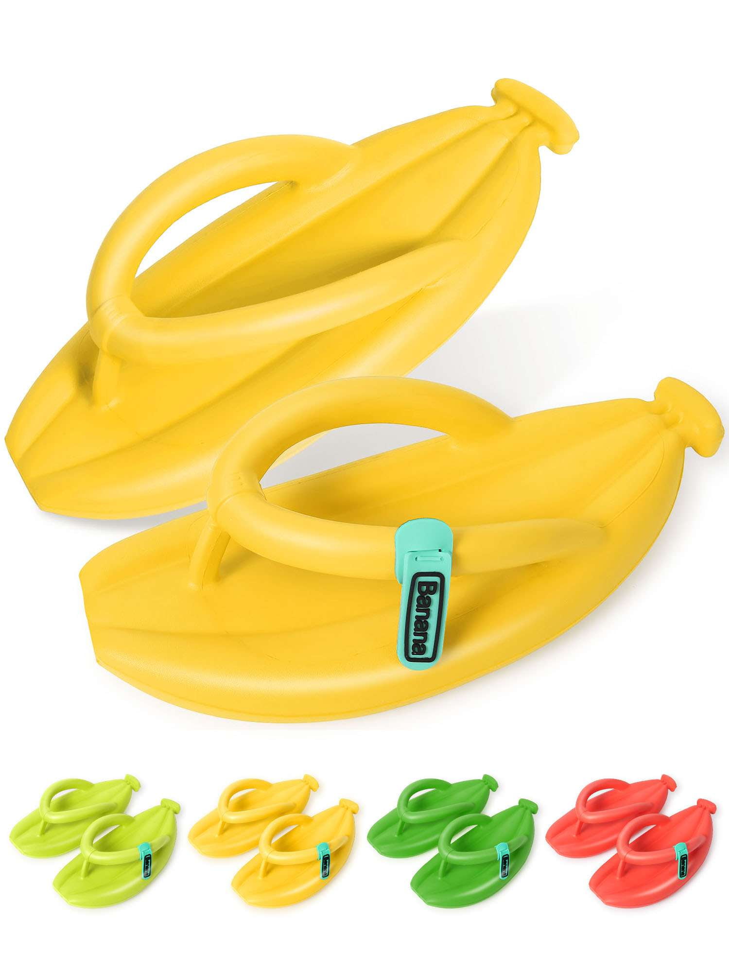 Deago Unisex Banana Flip Flops for Women Men Cloud Pillow Slippers ...