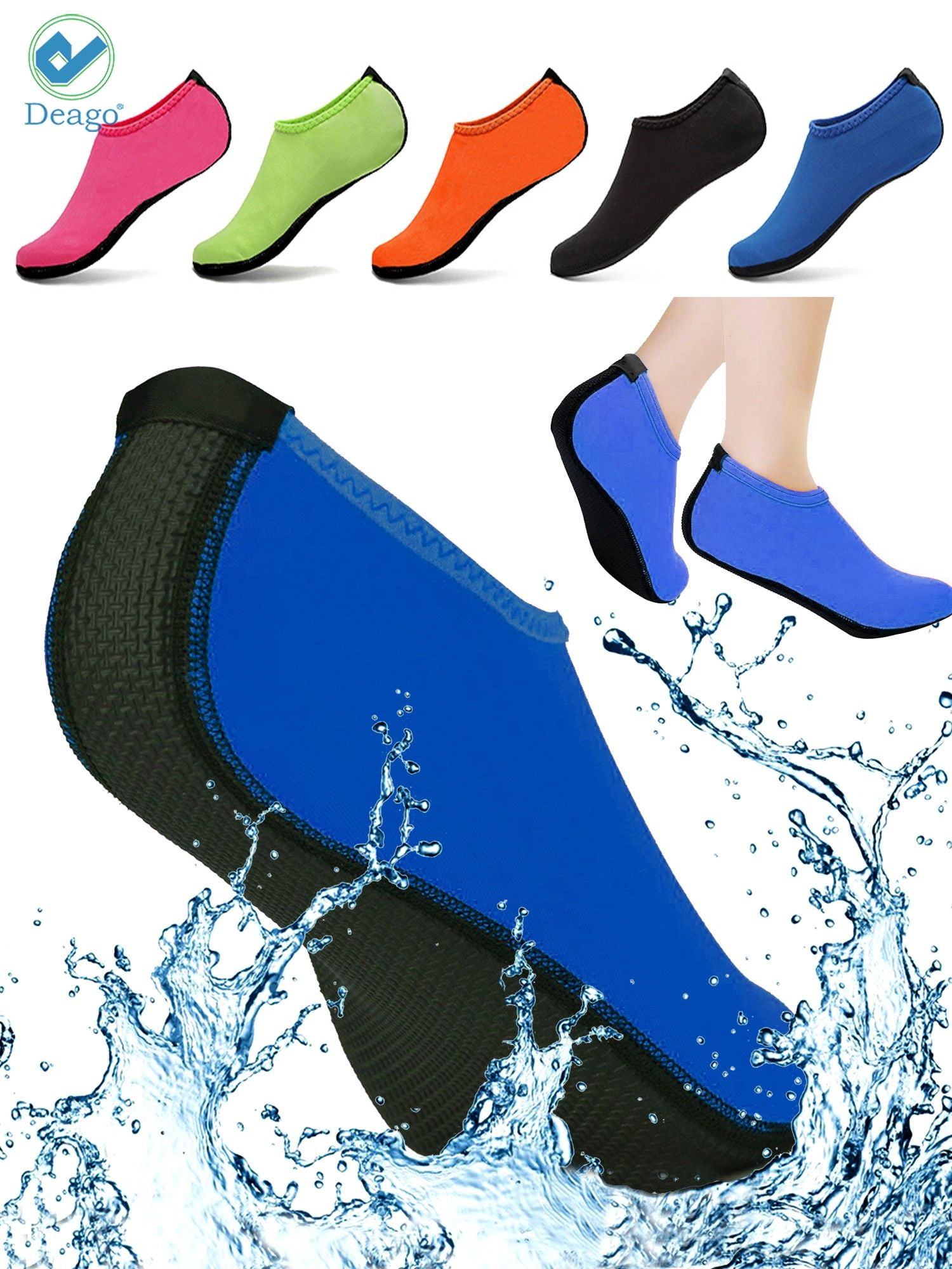 Deago Water Sports Skin Socks Beach Swim Barefoot Shoes Quick-Dry Aqua ...