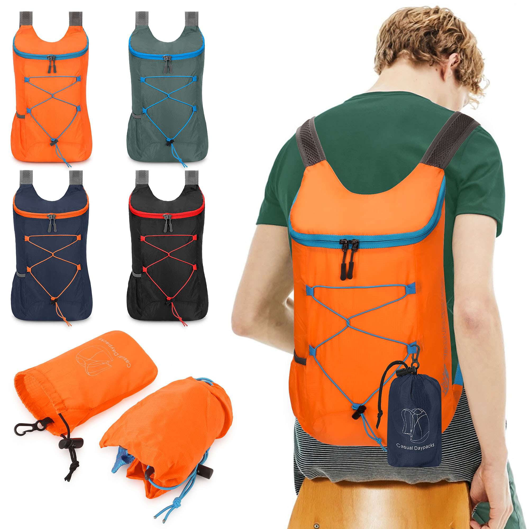 Deago Waterproof Foldable Backpack Lightweight Packable Bag for Outdoor ...