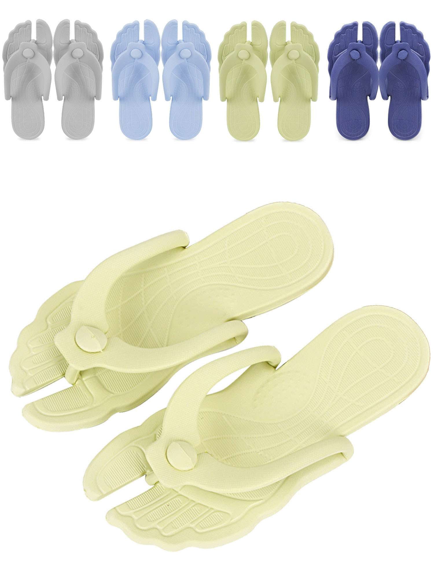 Deago Women Beach Summer Casual Flip Flop Sandals Portable Detachable ...