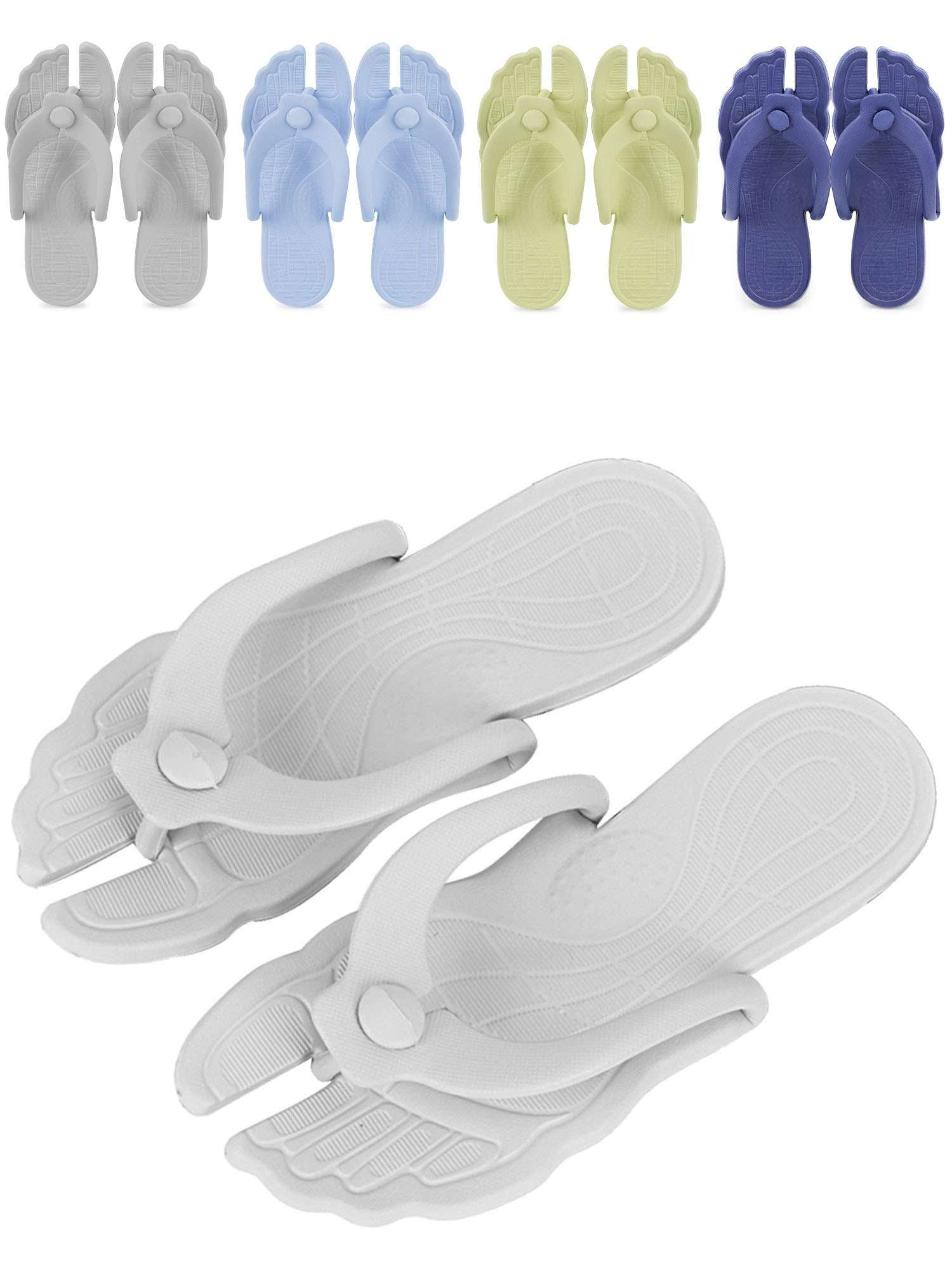 Deago Women Beach Summer Casual Flip Flop Sandals Portable Detachable ...