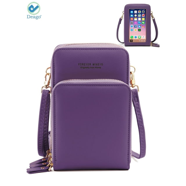 Deago Women Crossbody Cellphone Purse Touch Screen Bag RFID Blocking ...
