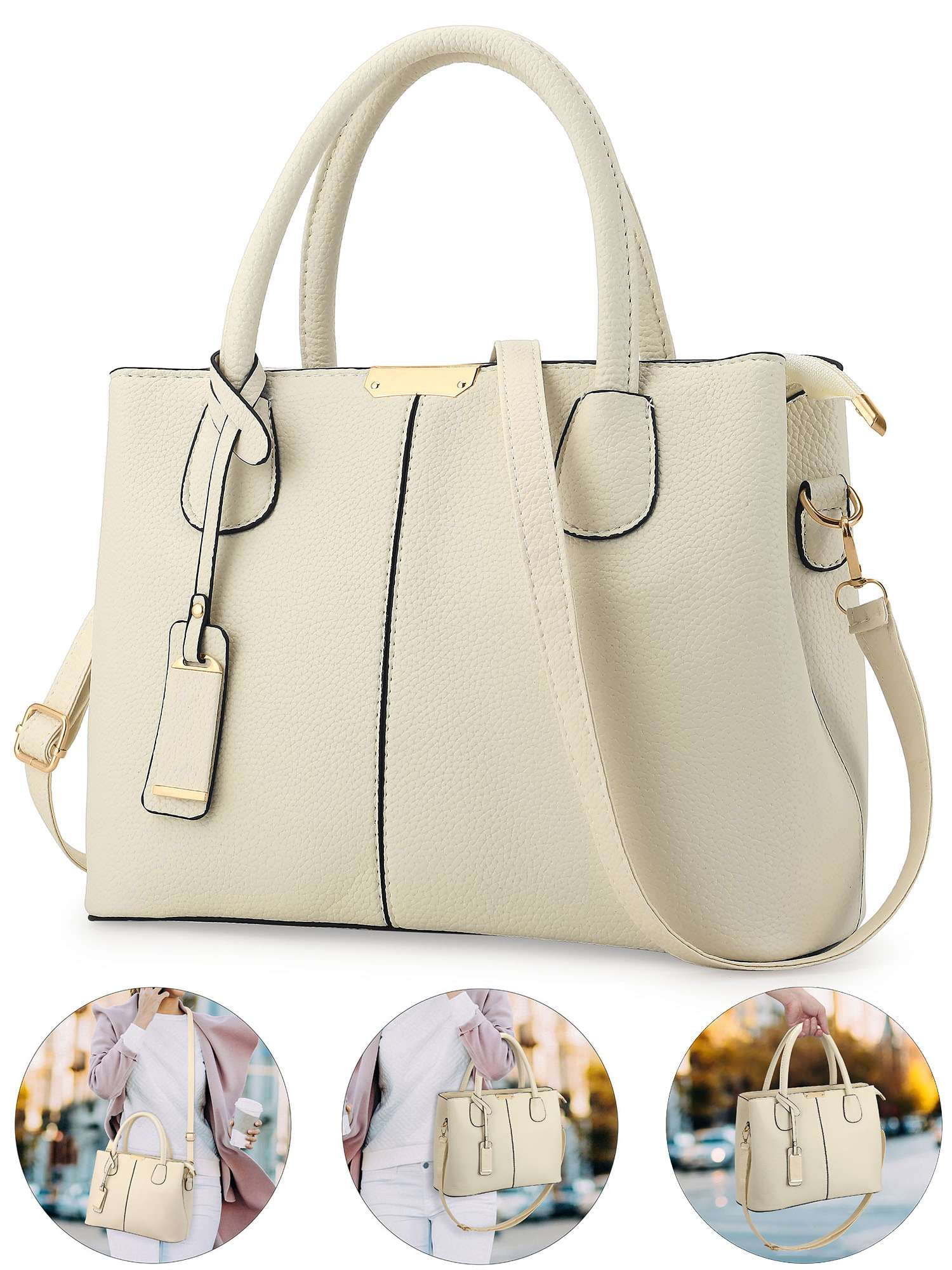 Deago Women PU Leather Shoulder Bag Fashion Top Handle Handbag ...