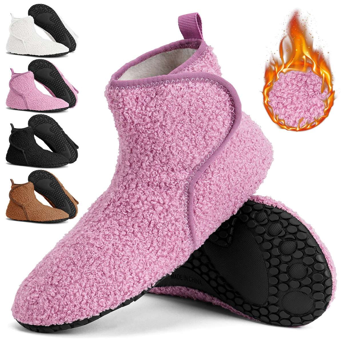 Deago Women Warm Bootie Slipper Socks Winter Cozy Fuzzy House Shoes Non ...