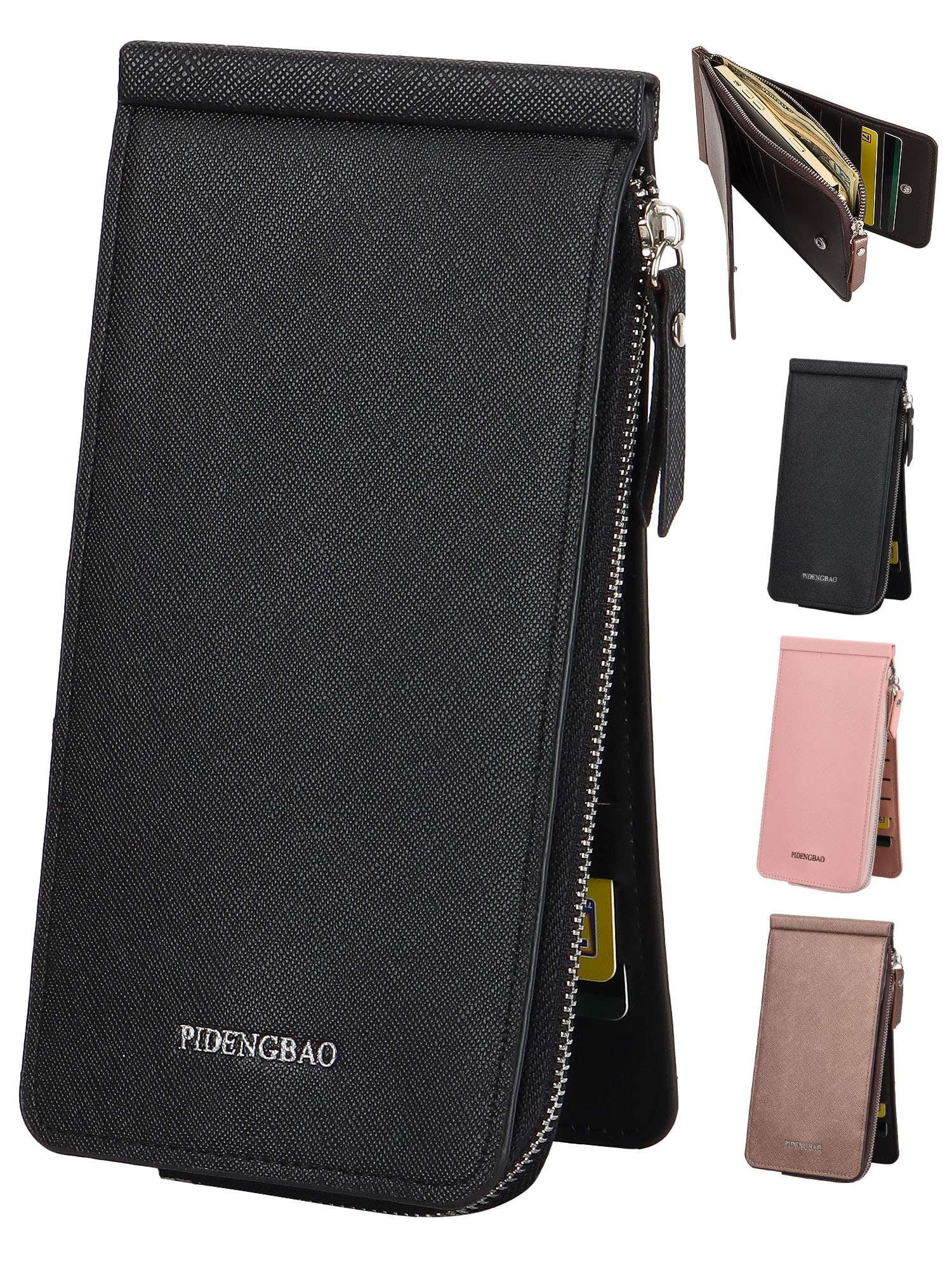 Deago Womens Leather Multi Card Organizer Wallet Credit Card Holder ...