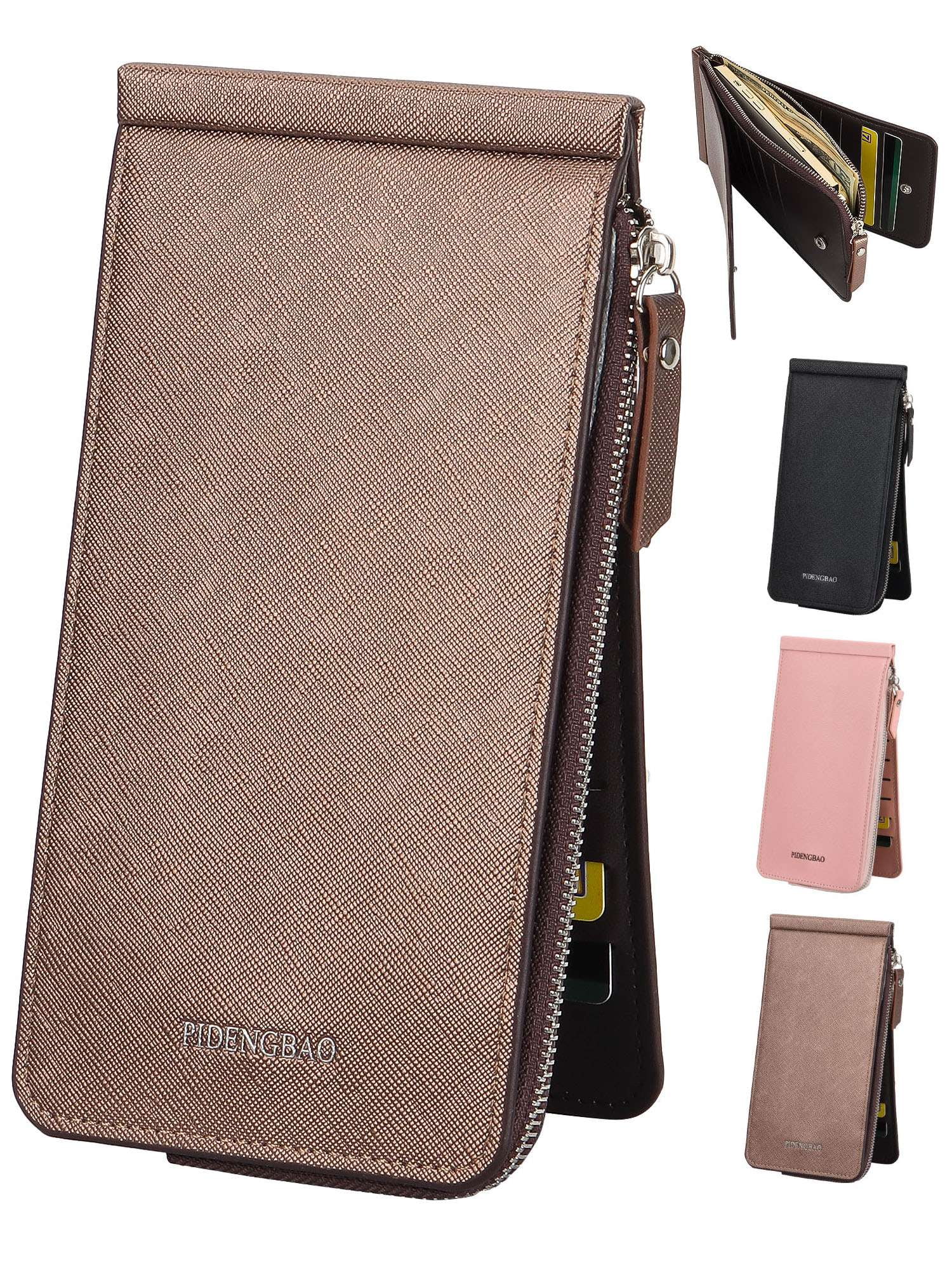 Deago Womens Leather Multi Card Organizer Wallet Credit Card Holder ...