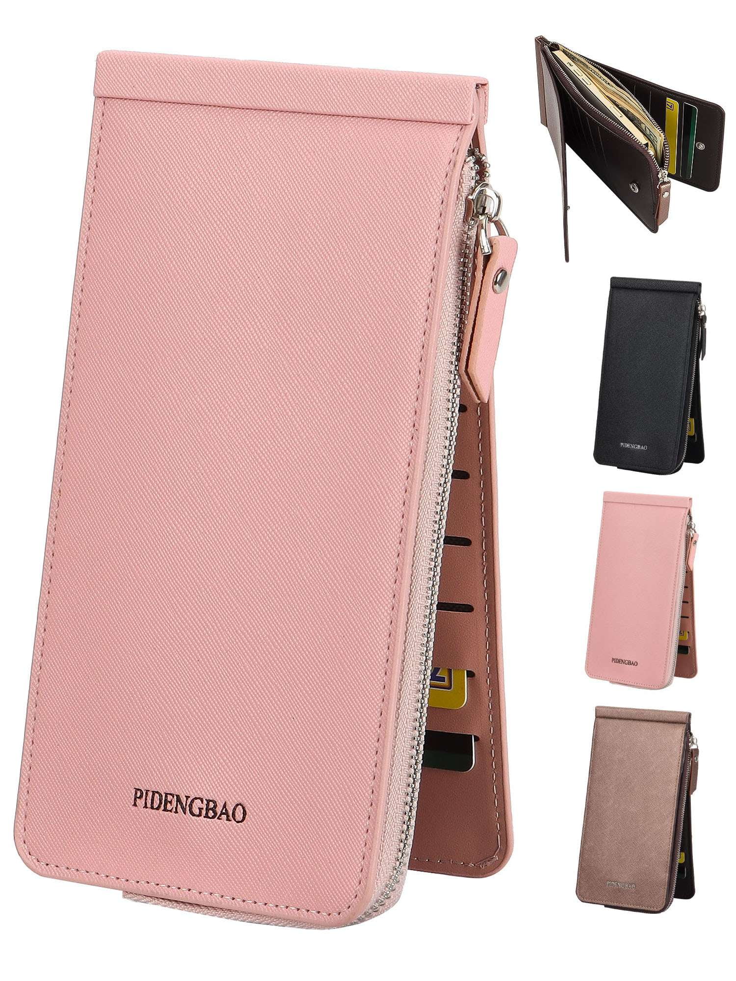 Deago Womens Leather Multi Card Organizer Wallet Credit Card Holder ...