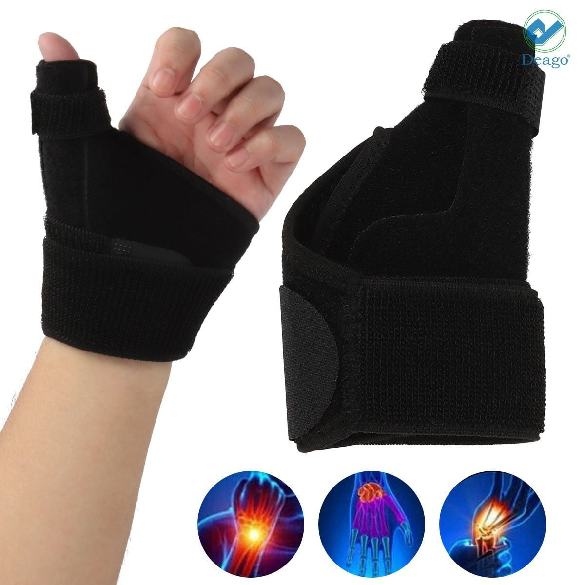Deago Wrist Compression Strap and Wrist Brace Sport Wrist Support for ...