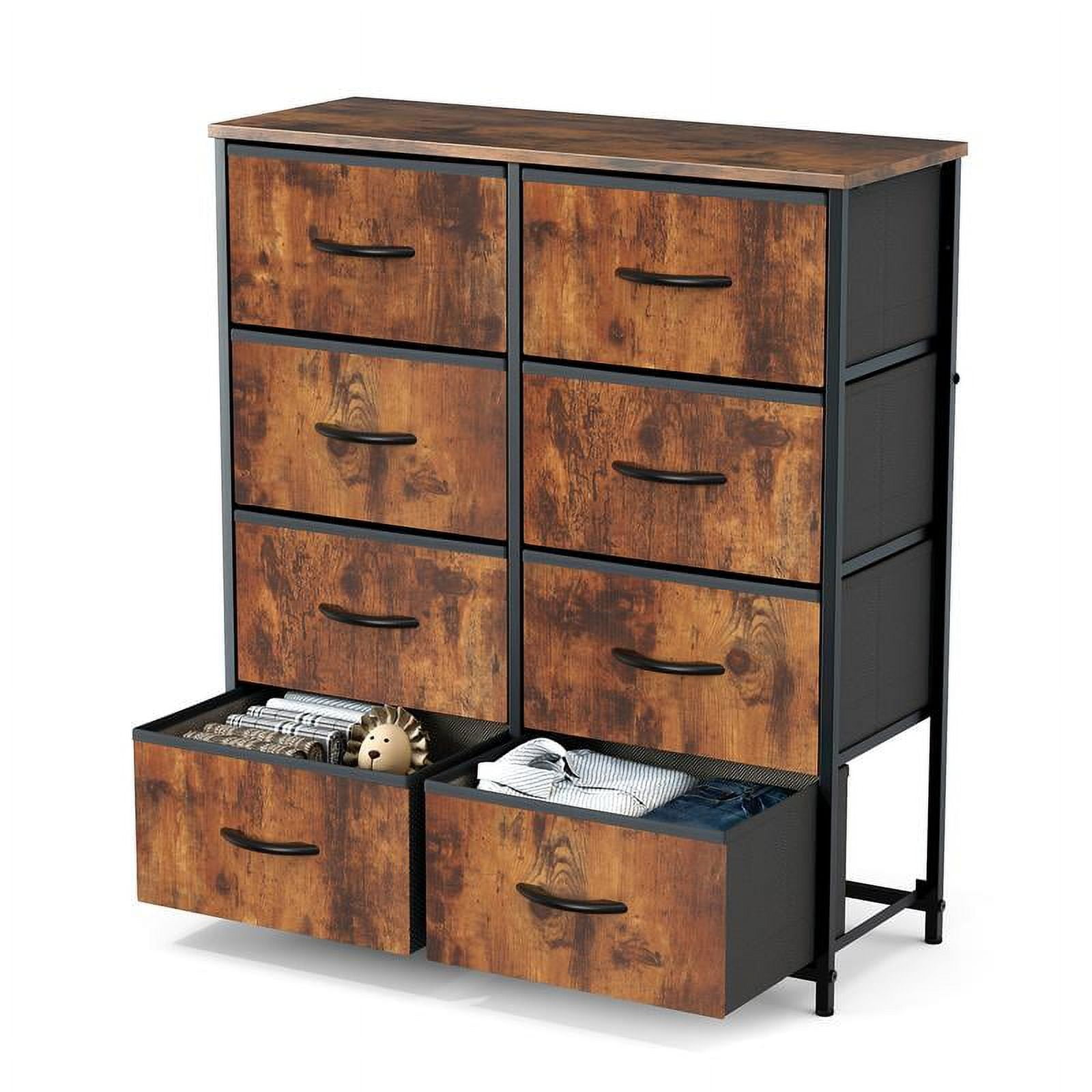 【Deal】Chest of Drawers with Fabric Drawers, Sideboard with 8 Drawers ...