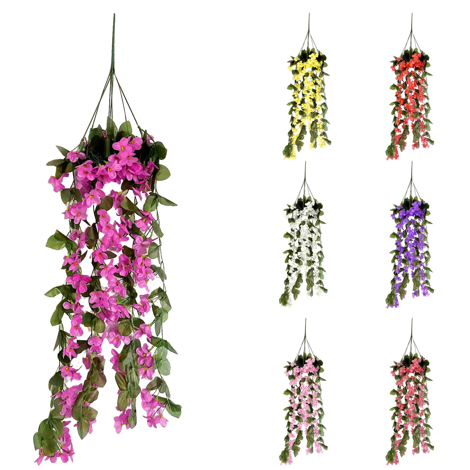 Deal of The Day, Artificial Hanging Flowers, Faux Violet Wisteria ...