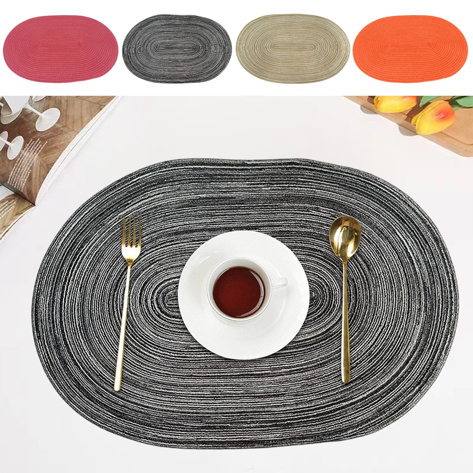 Deal of the Day, Woven Placemats, Solid Color Insulation Mats, Table ...