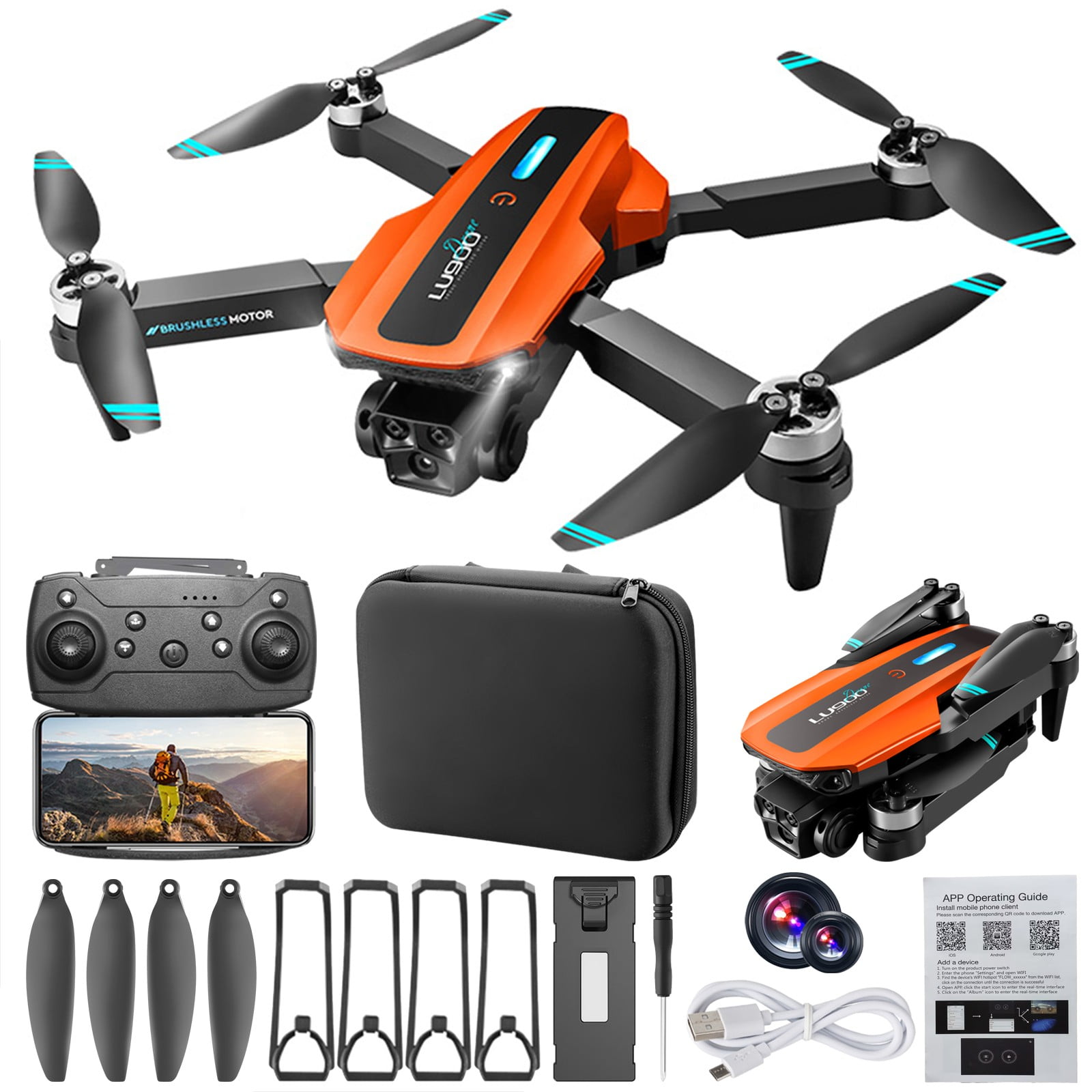the Deal Drone with Camera, 2K HD FPV Drone with Brushless Motor, 360 ...