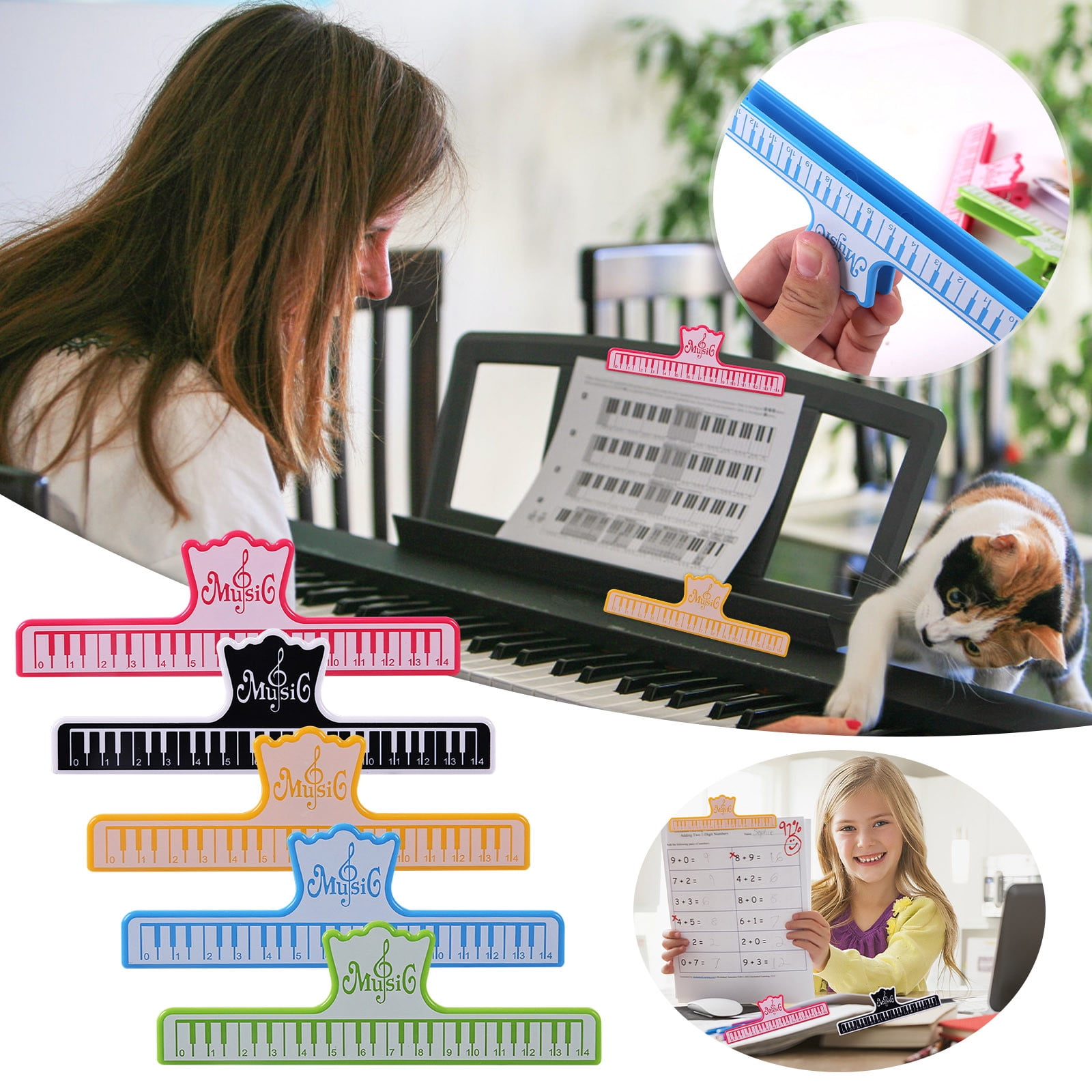 Deal Drop, Music Score Holder, Plastic Music Clips, Secure Fastening ...