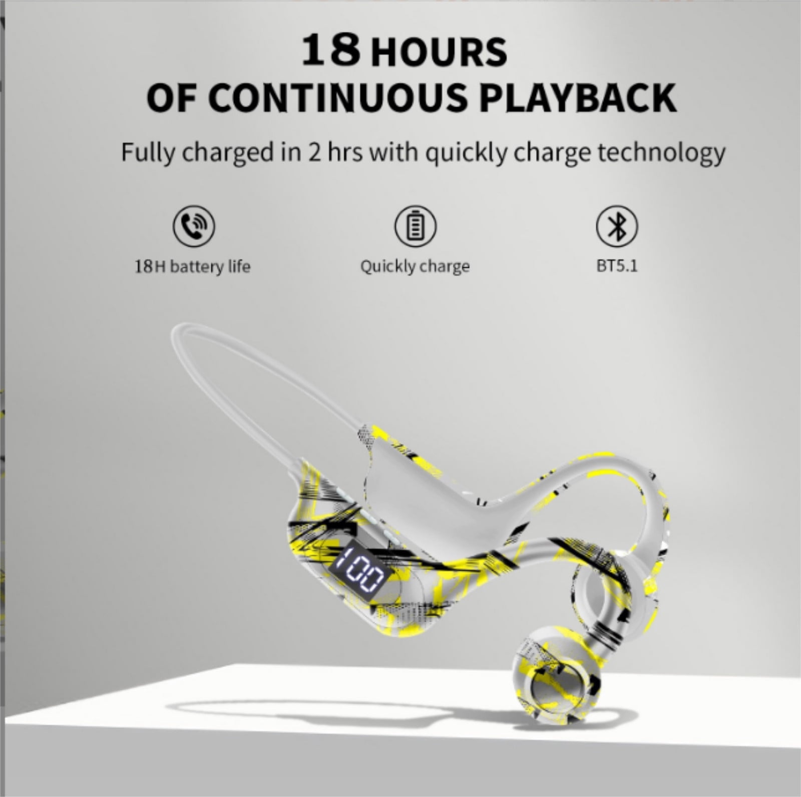 Ear Buds Open Ear Headphones Wireless Earbuds 80Hrs Playtime Bluetooth ...