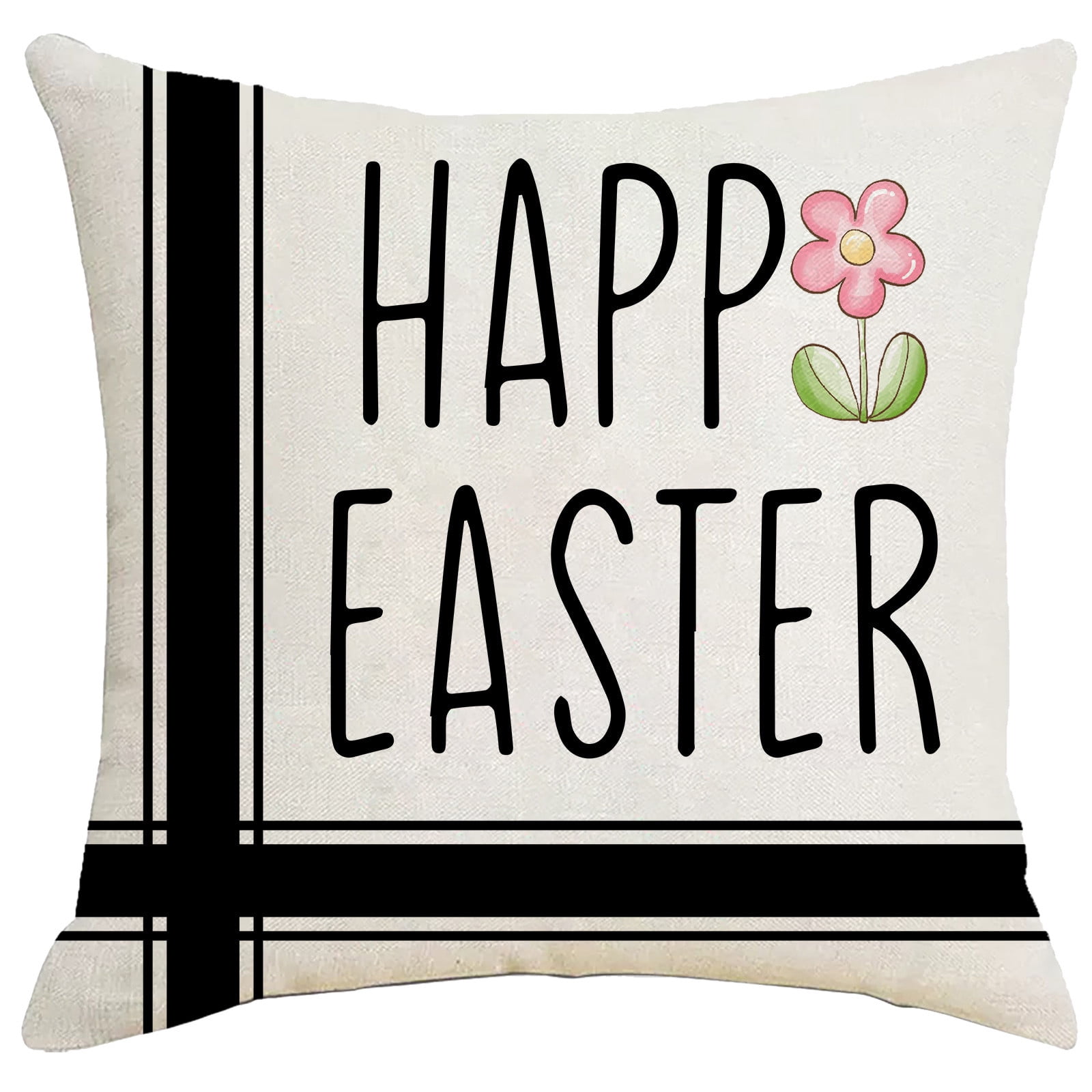 Deal! Happy Easter Throw Pillow Covers 18x18 Easter Bunny Egg Spring ...
