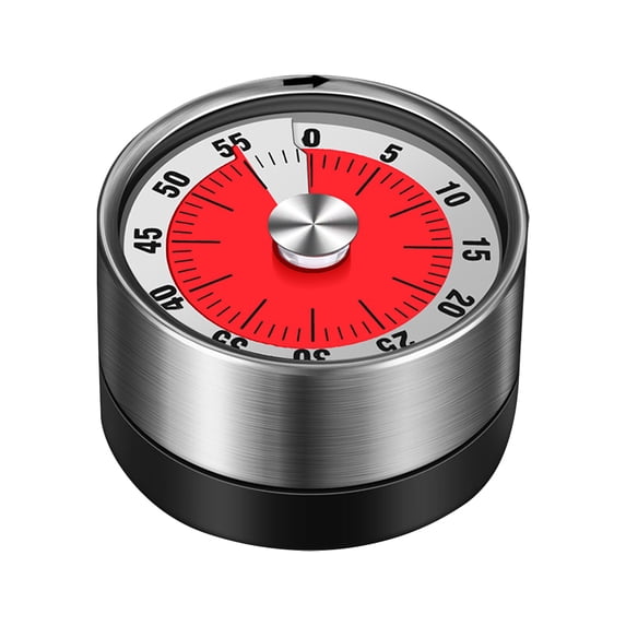 Mechanical Chef Cooking Timer Clock Stainless Steel 60-Minute Decor ...