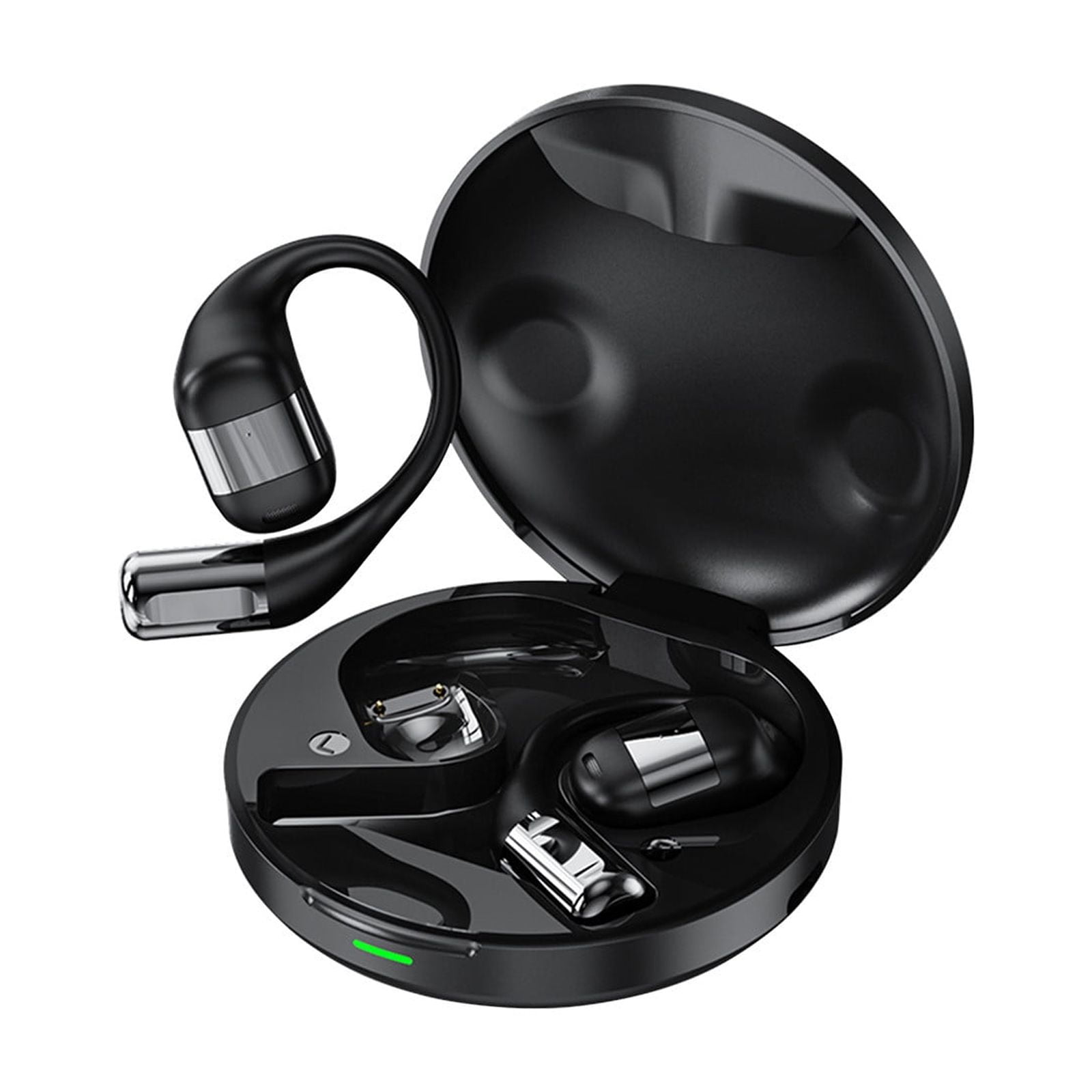 Deal Open-Ear Headphones, Adjustable Ear Hooks, Snug Fit, Rich Bass, Hi ...