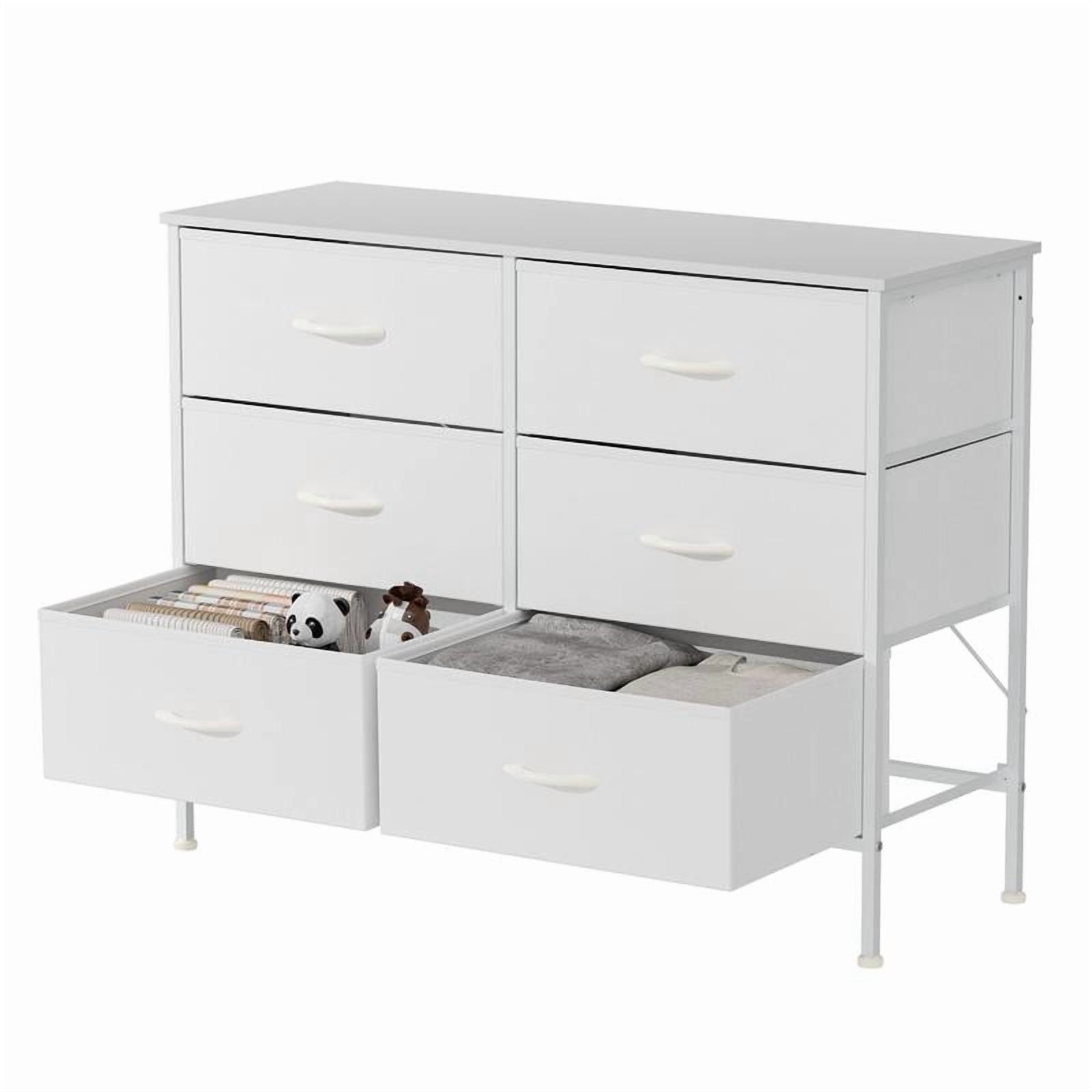 【Deal】SweetFurniture Dresser, 6 Drawers Wide Fabric Storage Units Chest ...