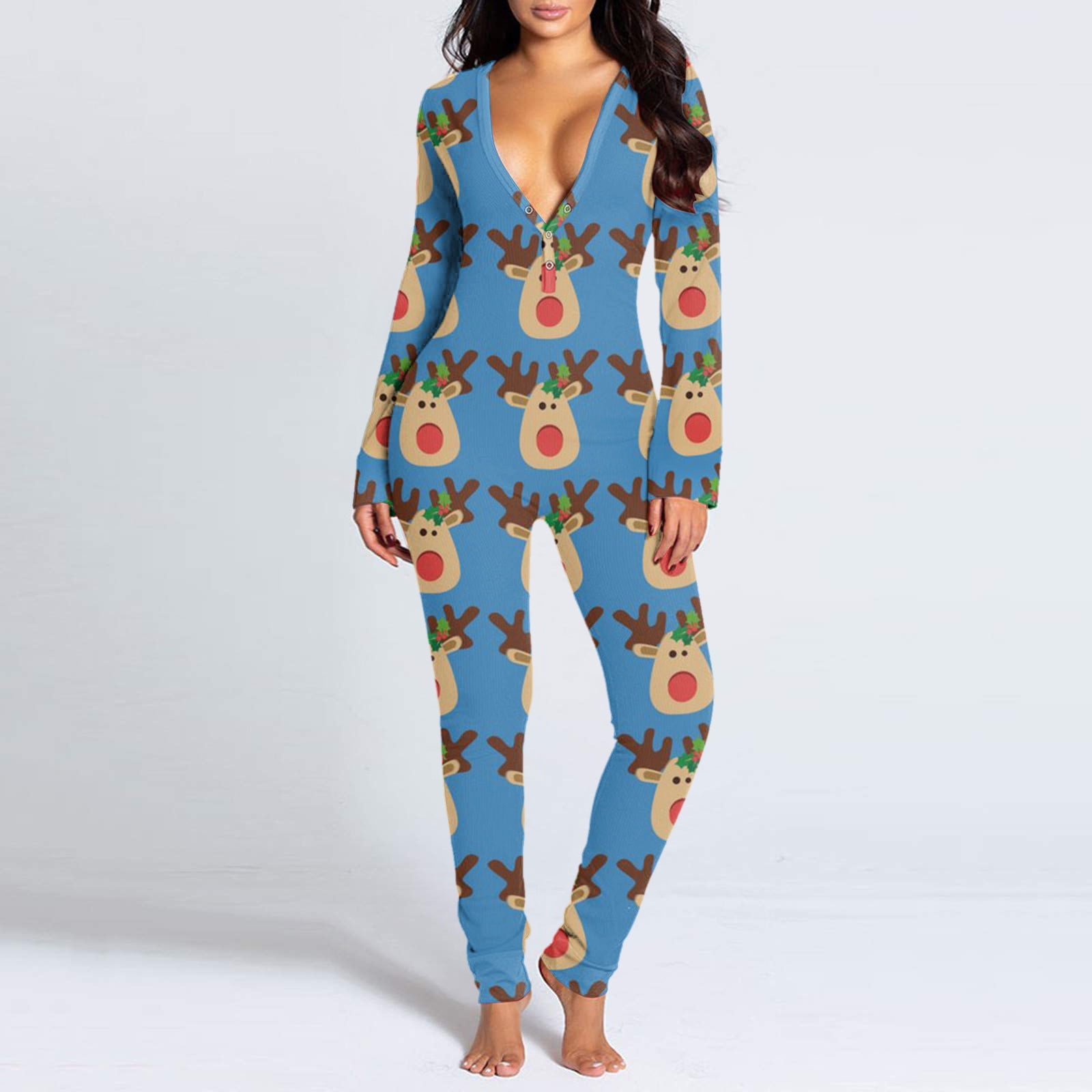 Up To 65 Off Pitauce Christmas Pajamas For Women Christmas Printed V
