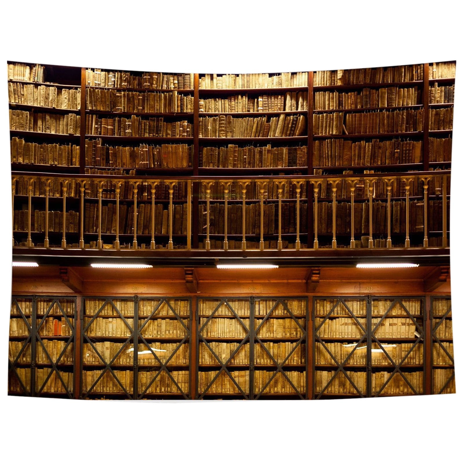 Deal! Vintage Bookshelf Tapestry Wall Hanging Retro Library Hippie Wall ...