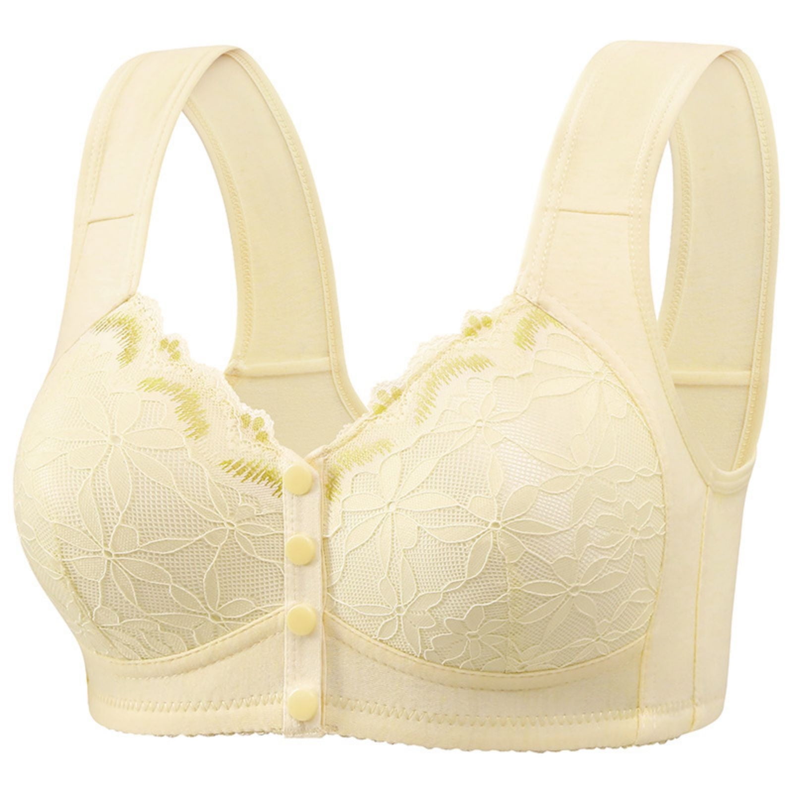 Deal of the Week Ofreoo Woman's Solid Color Large Bra Wide Shoulder ...