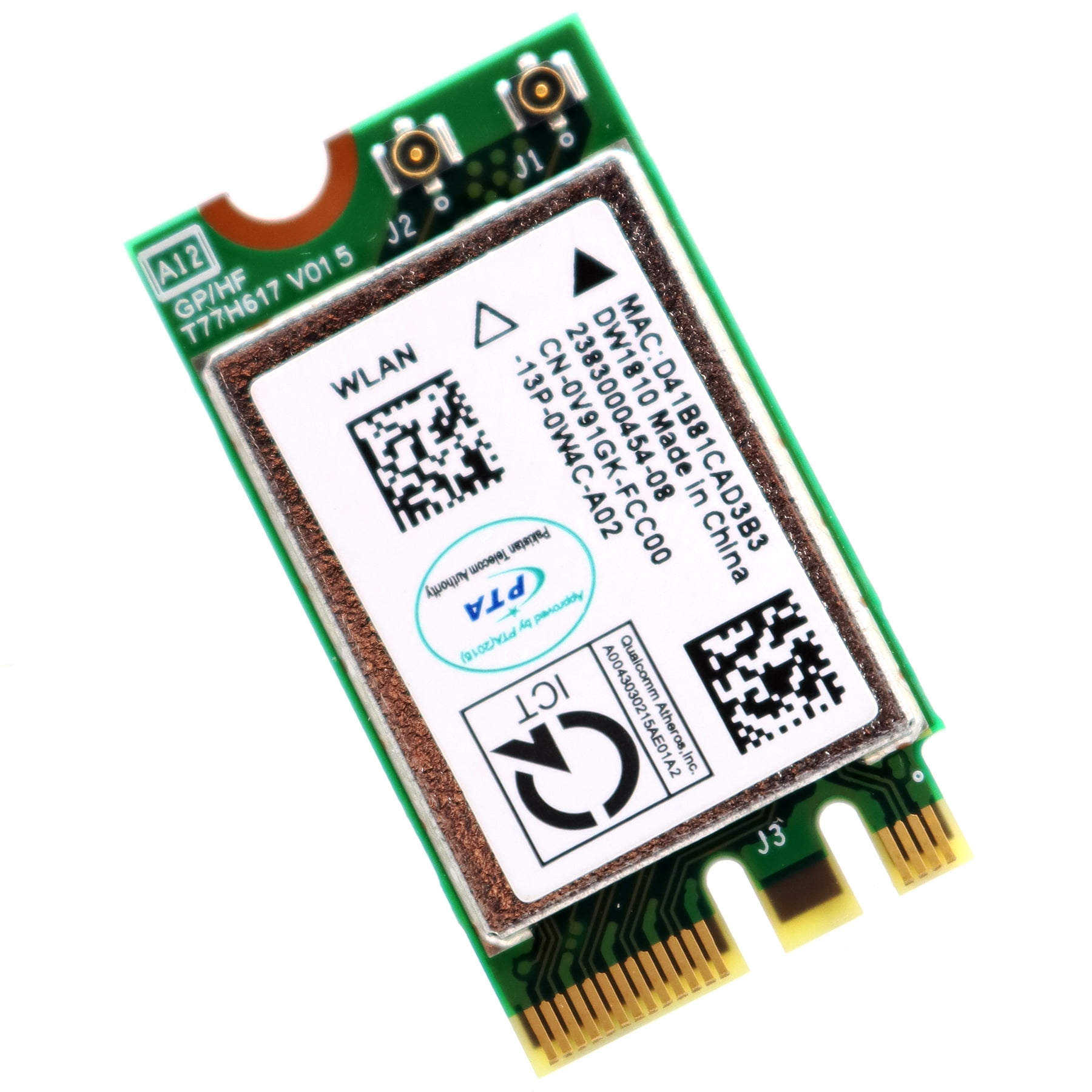 Deal4Go QCNFA435 802.11ac 433Mbps NGFF M.2 WiFi Adapter w/ Bluetooth 4.1 Wireless WLAN Card for ...