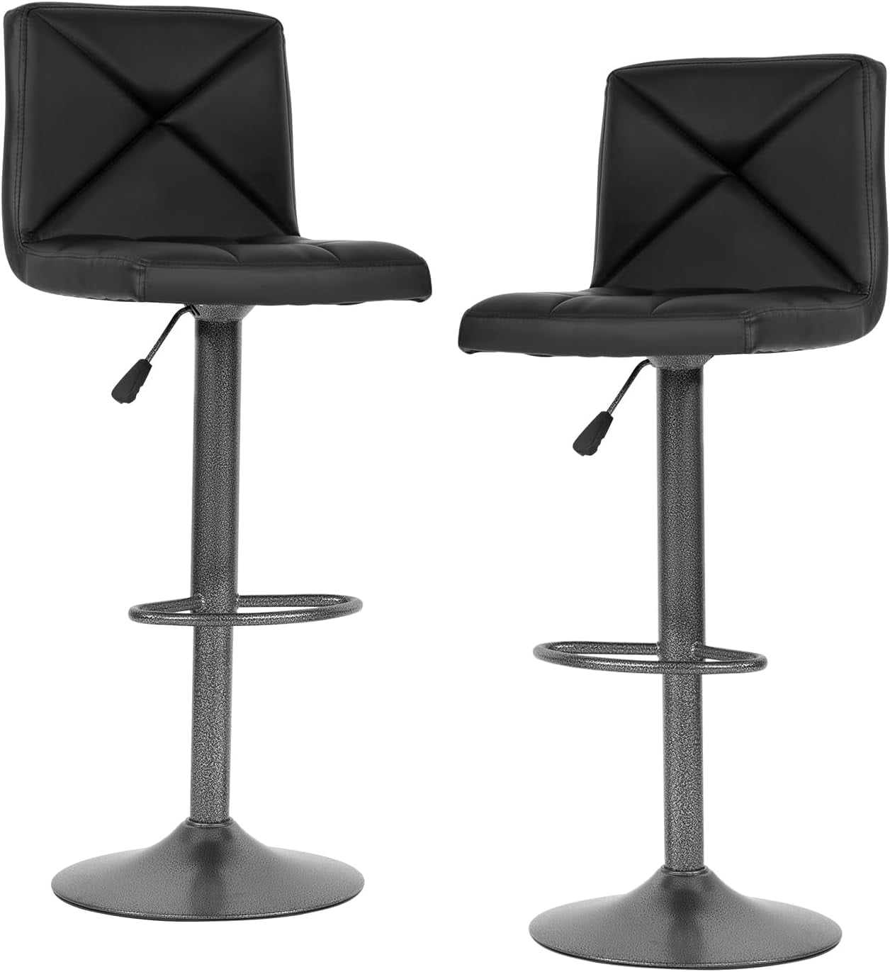 DealNest Bar Stools Set of 2, Counter Height Adjustable Swivel with ...