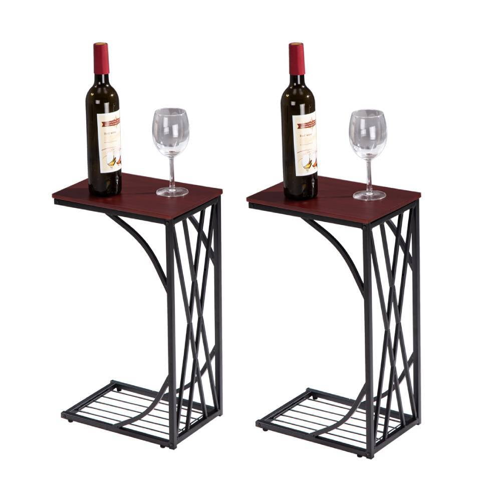 DealNest C Shaped End Table, Side Table for Couch and Bed, Sofa Table ...