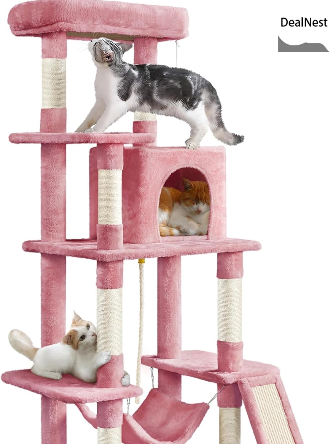 DealNest Cat Tree Cat Tower, 63in Multi-Level Cat Tree for Indoor Cats ...