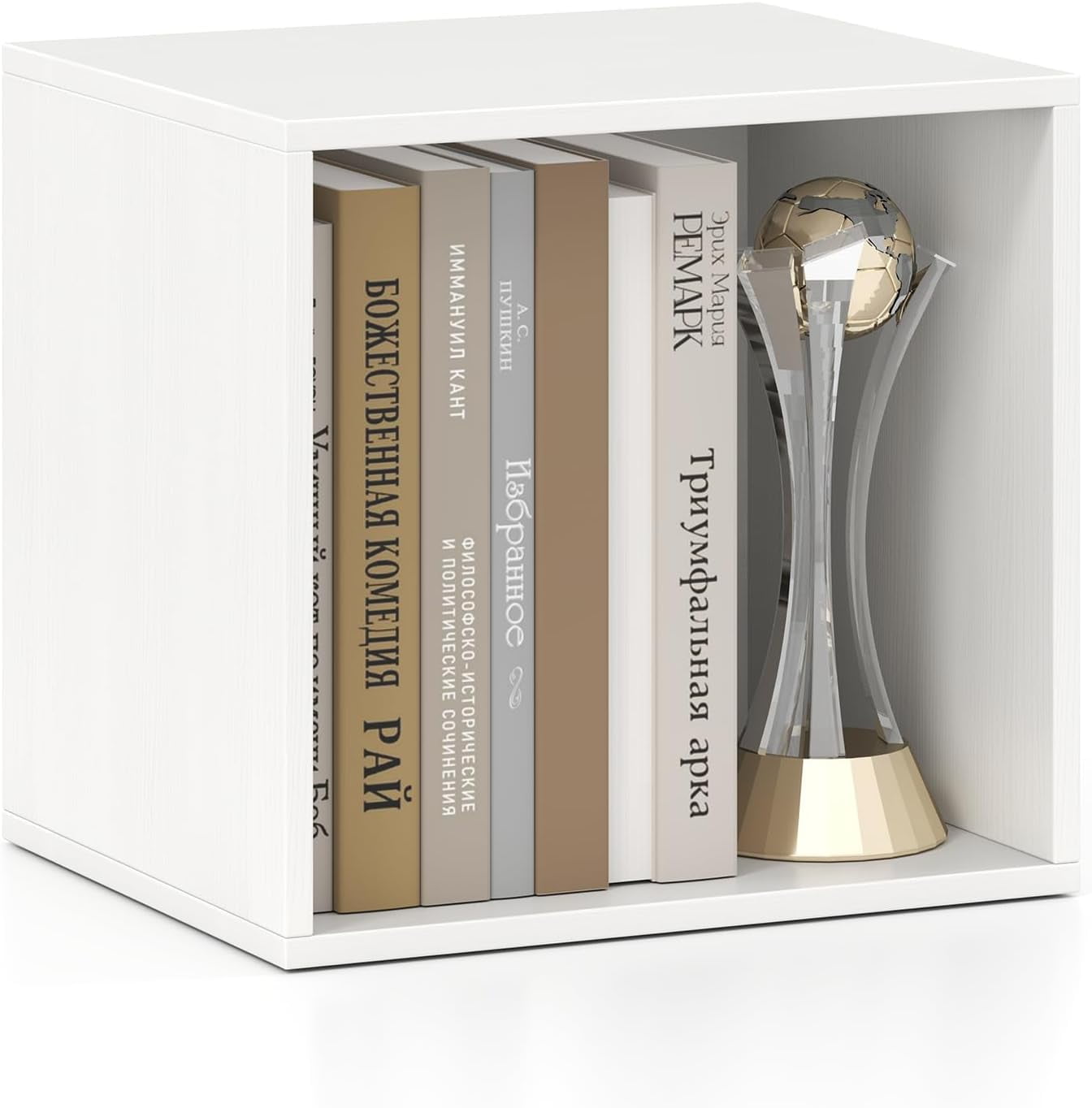 DealNest Cubby Bookcase, Stackable Cube Storage Organizer w/Open ...