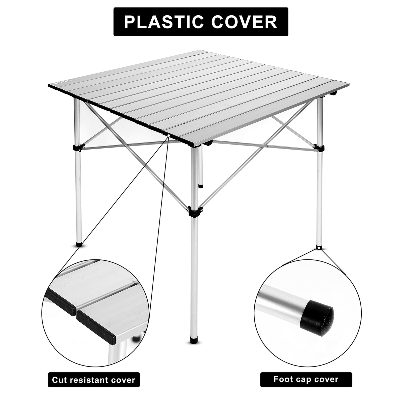 DealNest Folding Camping Table, Outdoor Portable Side Tables ...