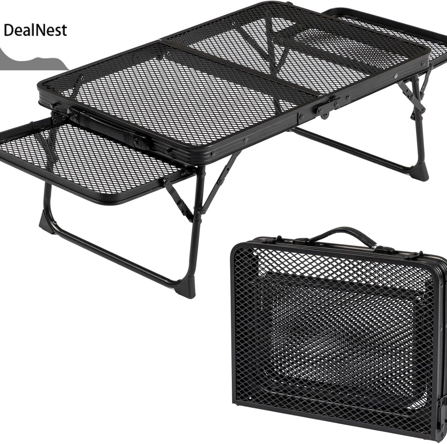 DealNest Folding Grill Table, Outdoor Foldable Camping Table, 3 ft ...