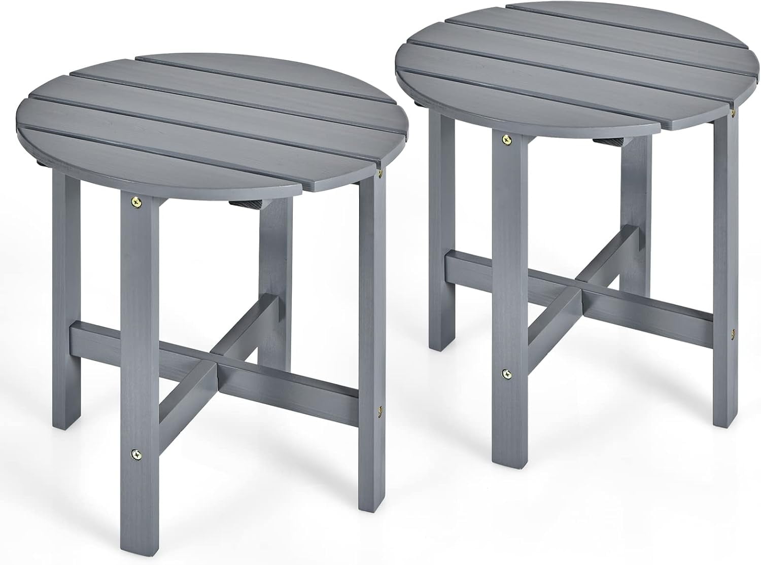 DealNest Patio Side Table 18’’ Outdoor Bistro Table with Stable ...